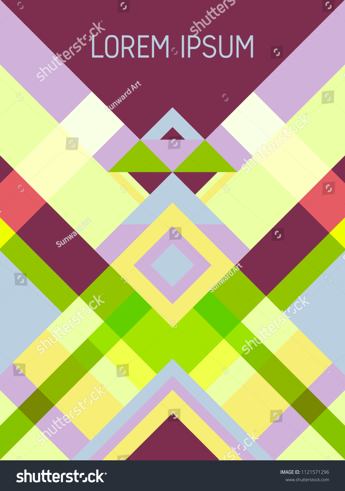 Checkered Cover Page Layout Vector Template Stock Vector (Royalty Free ...