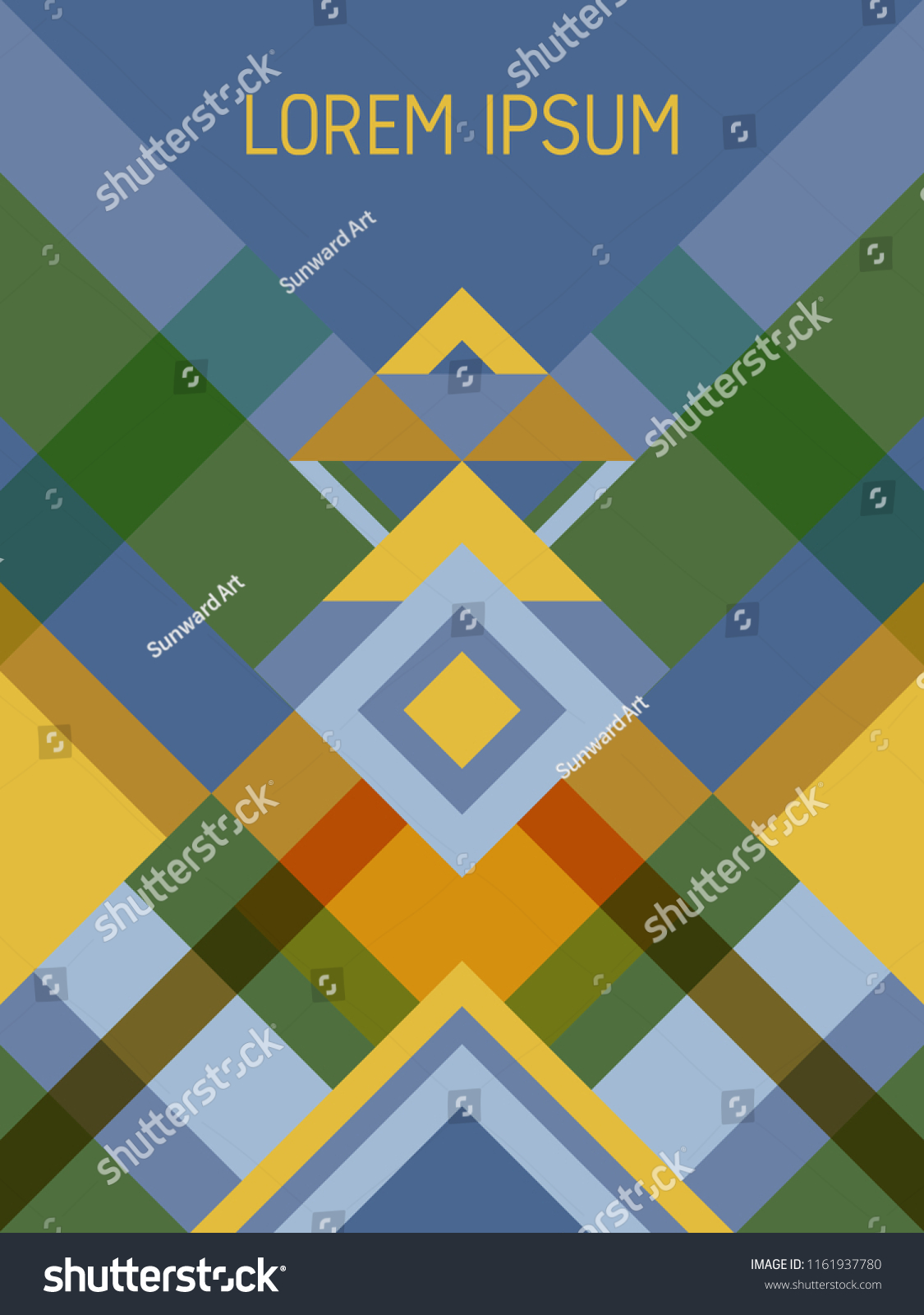 Checkered Cover Page Layout Vector Template Stock Vector (Royalty Free ...