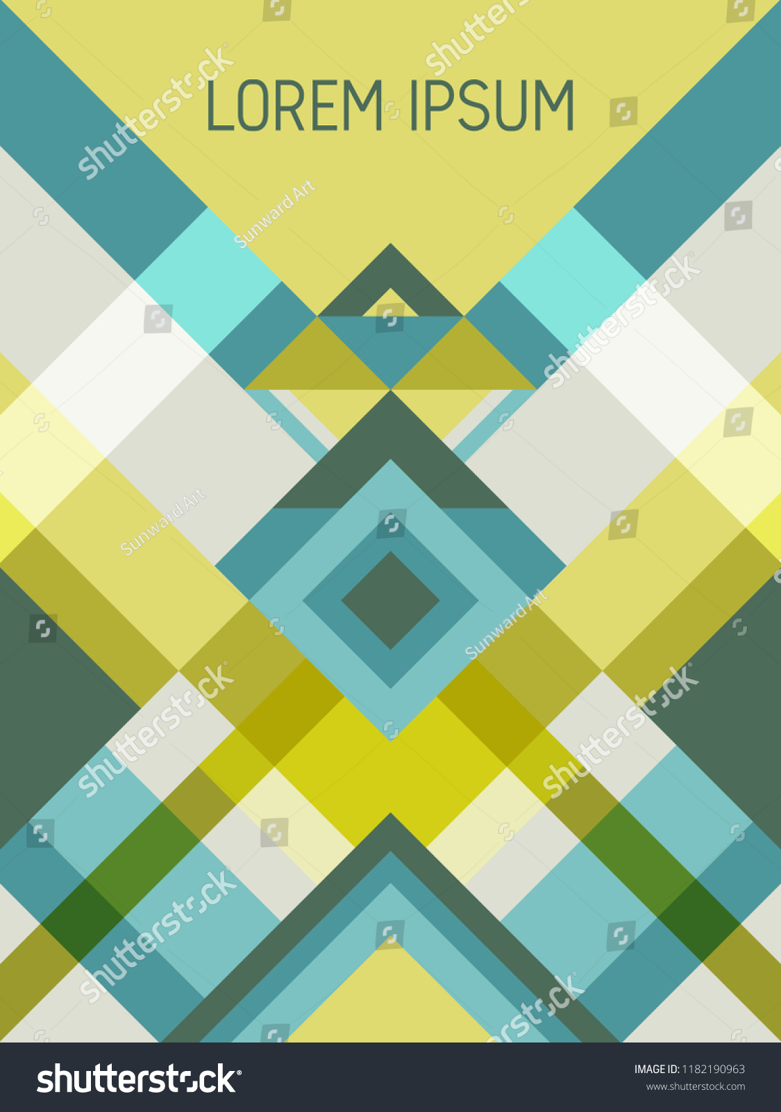 Checkered Cover Page Layout Vector Template Stock Vector (Royalty Free ...