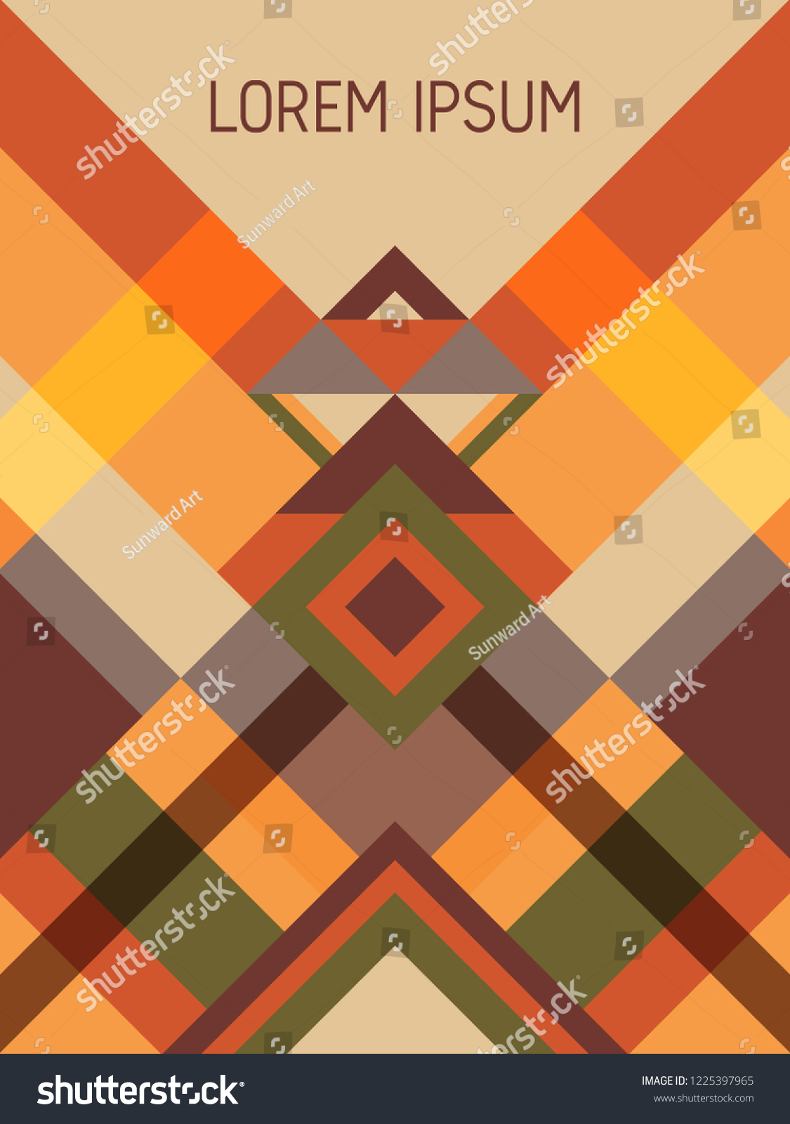 Checkered Cover Page Layout Vector Template Stock Vector (Royalty Free ...