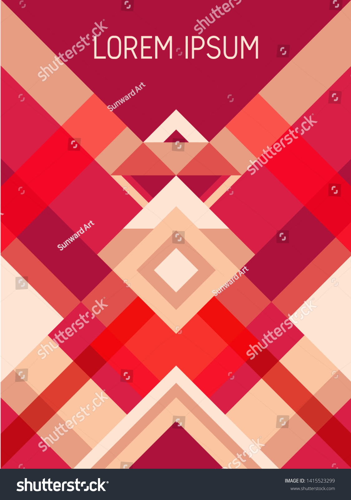 Checkered Cover Page Layout Vector Template Stock Vector (Royalty Free ...