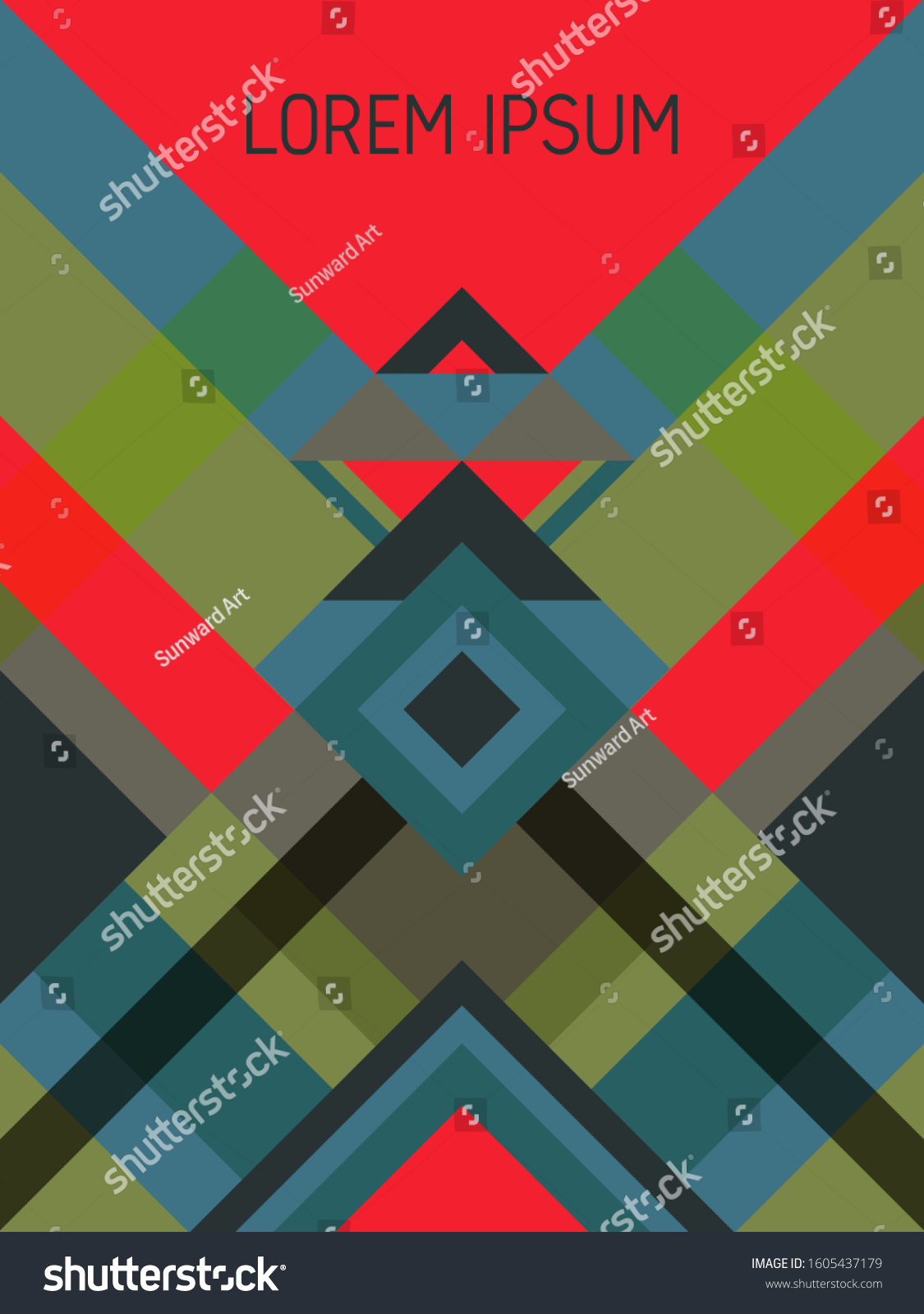Checkered Cover Page Layout Vector Template Stock Vector (Royalty Free ...