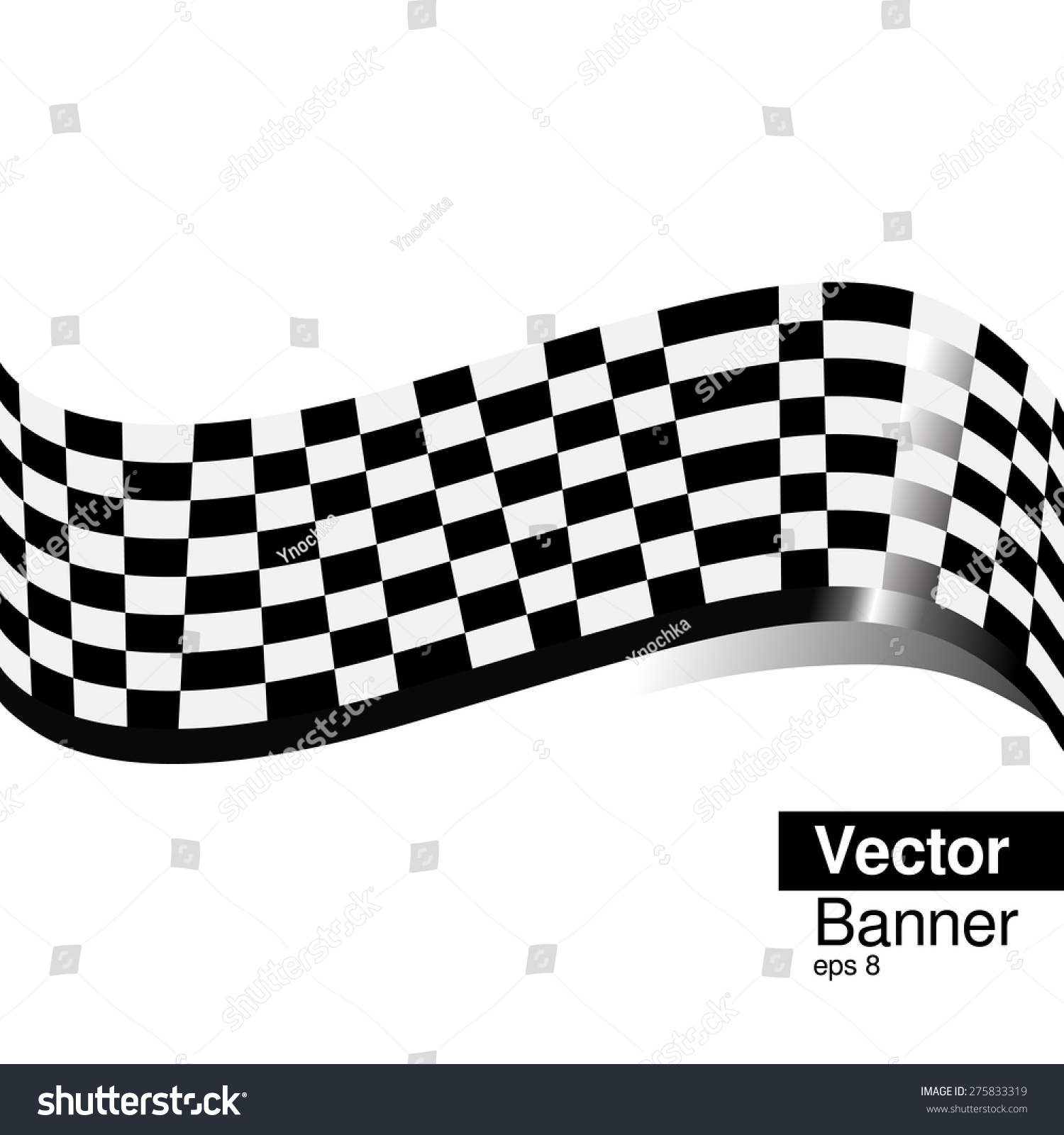 Checkered Flag Banner Stock Vector (Royalty Free) 275833319 | Shutterstock