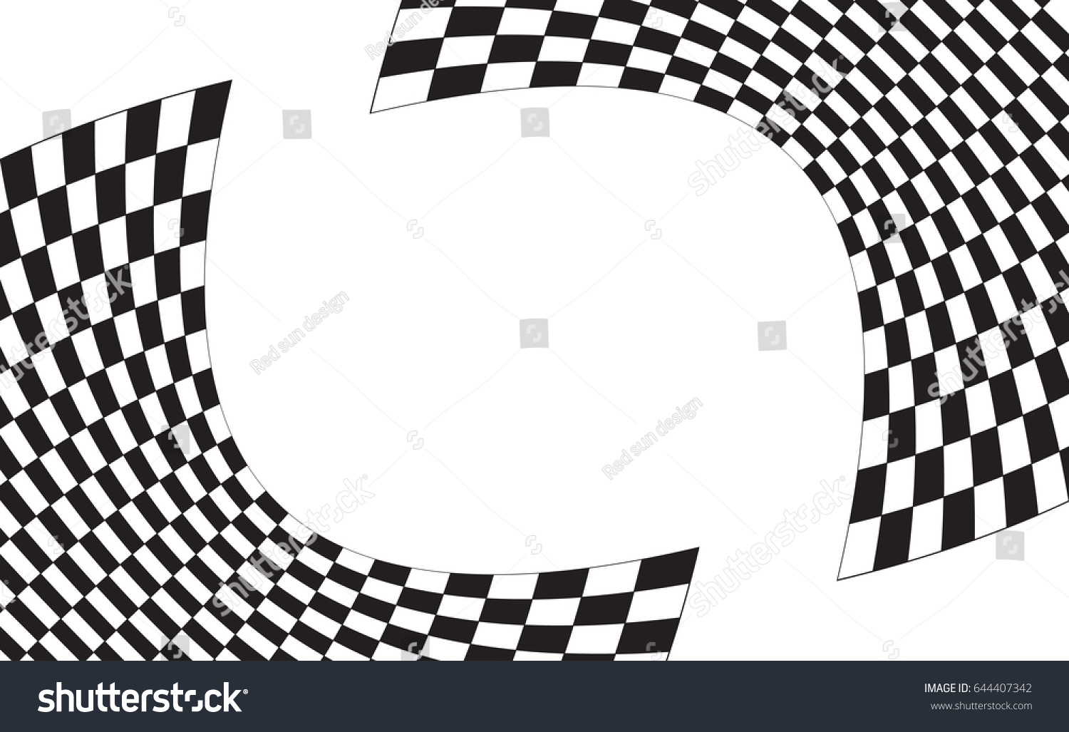 Checkered Flag Racing Flag Isolated On Stock Vector (Royalty Free ...