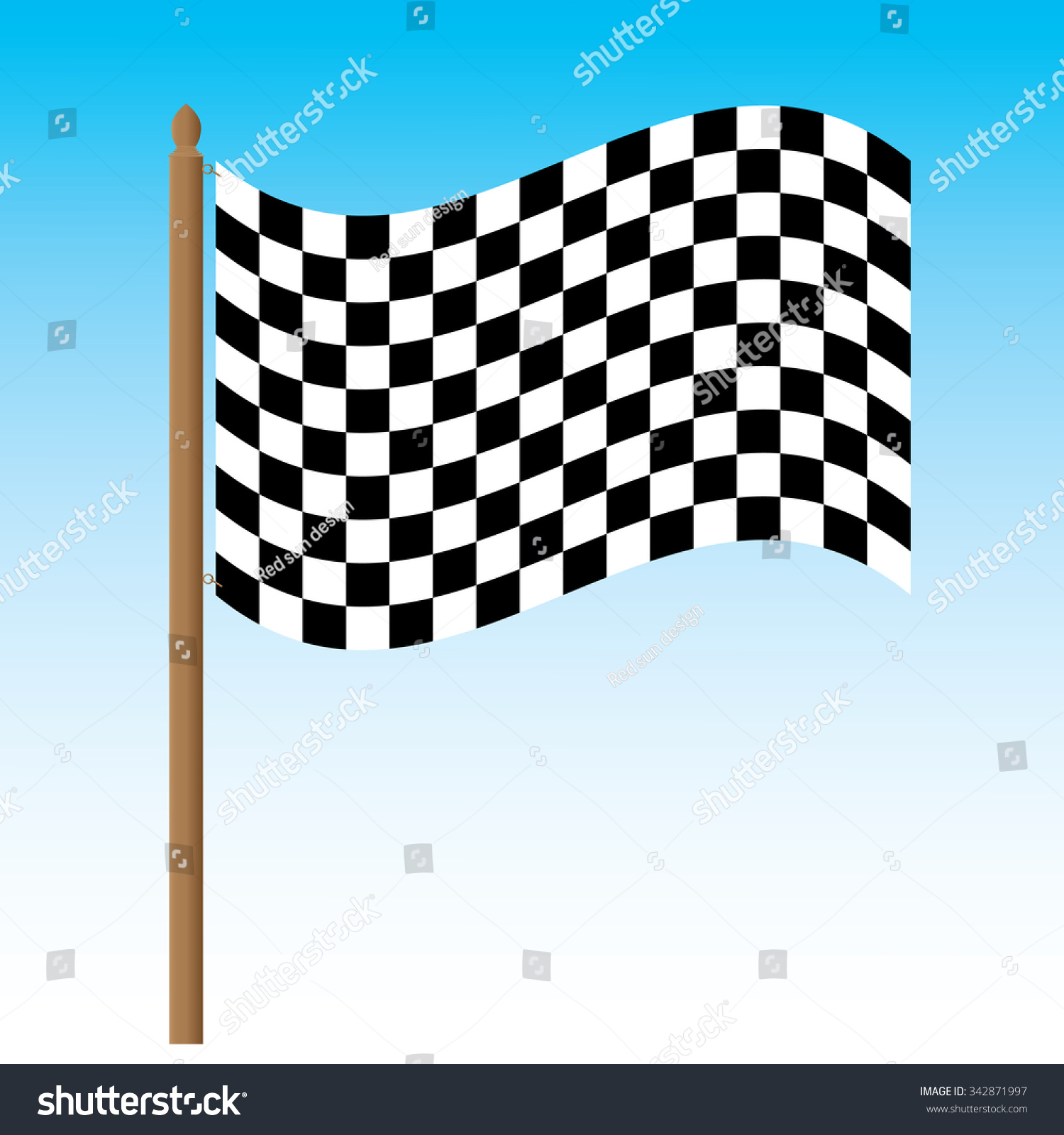 Checkered Flag Racing Flag Blue Background Stock Vector (Royalty Free ...
