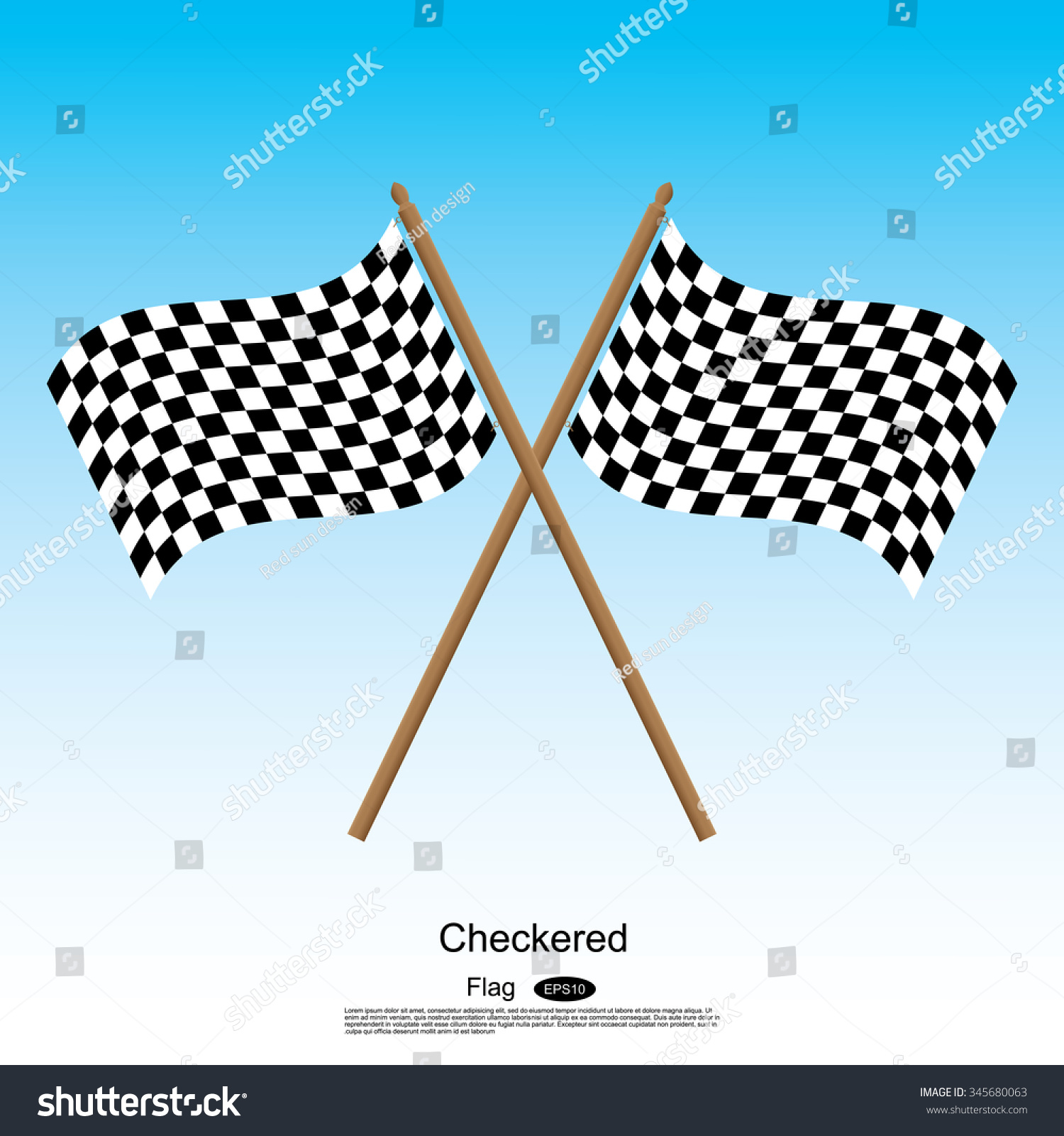 Checkered Flags Racing Flag Blue Background: vector de stock (libre de ...