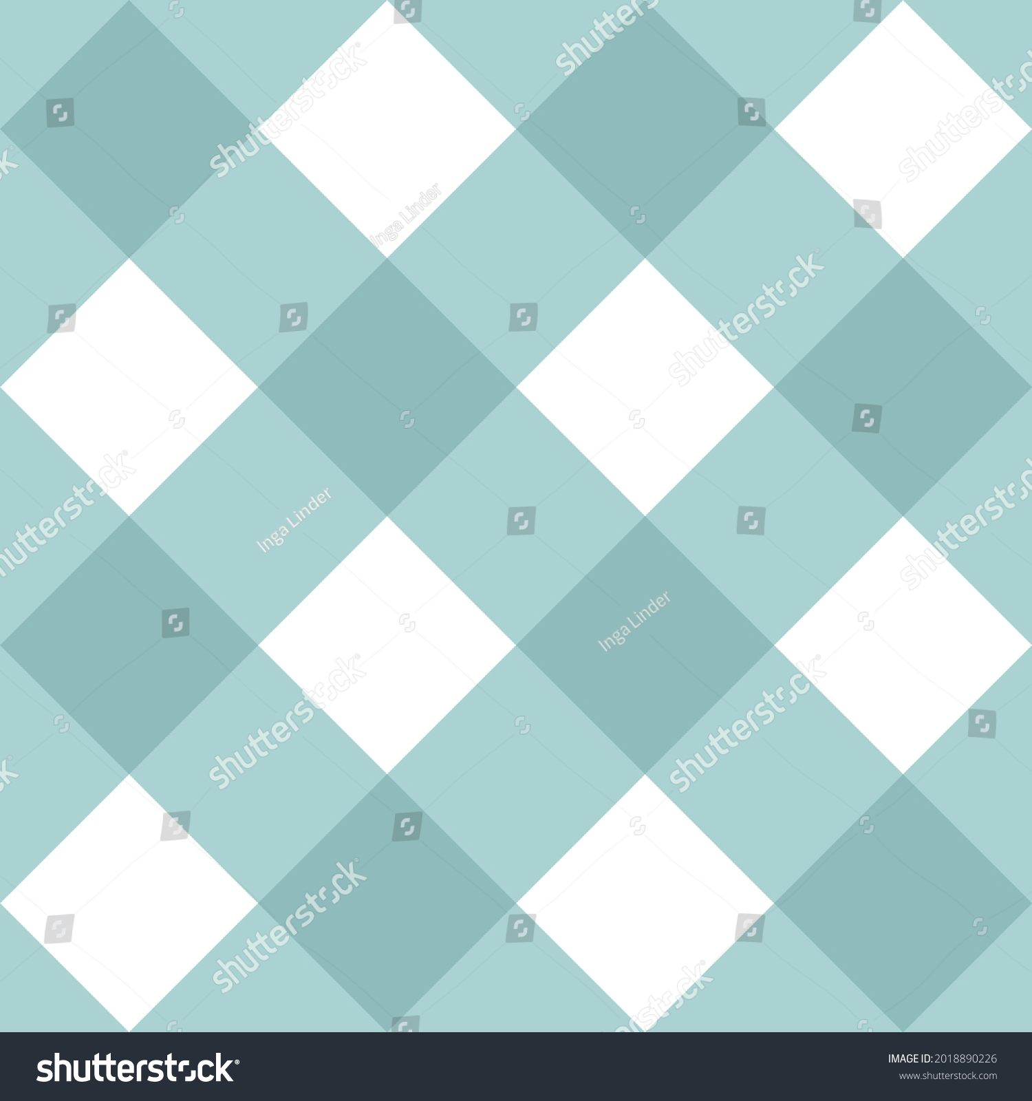 Checkered Mint Blue White Tile Vector Stock Vector (Royalty Free ...