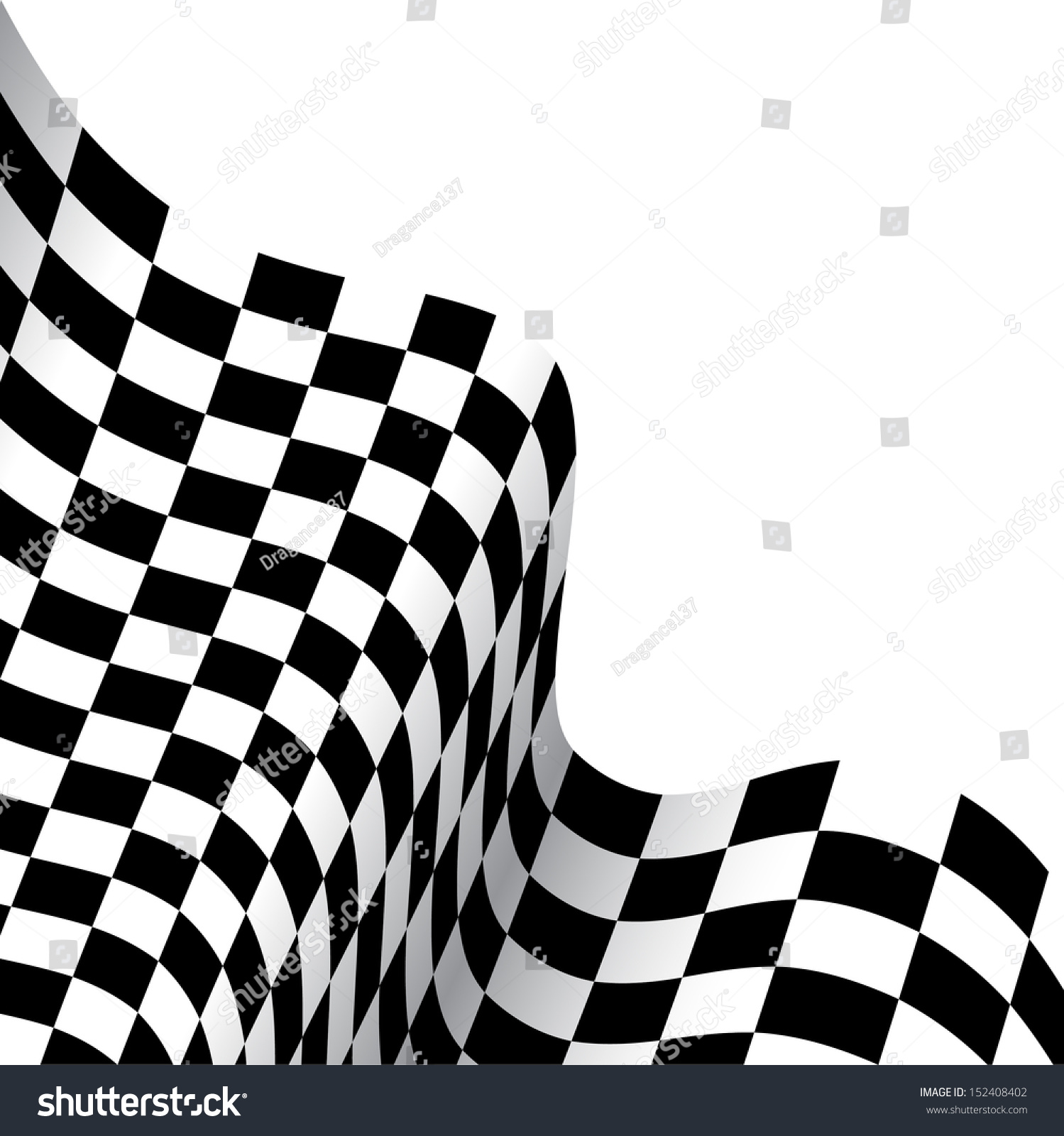 Checkered Race Flag Stock Vector (Royalty Free) 152408402