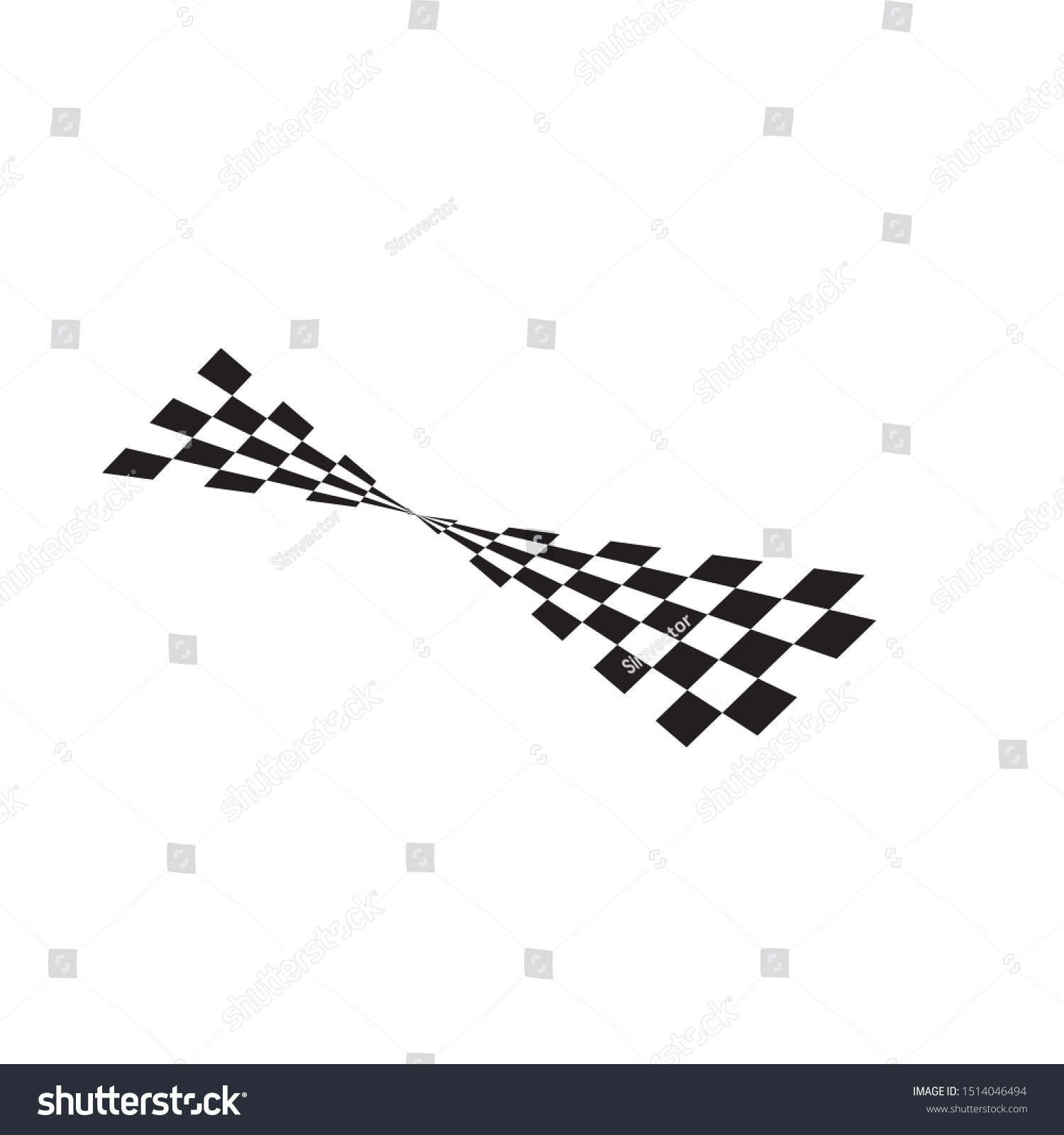 Checkered Race Flag Graphic Design Template Stock Vector (Royalty Free ...