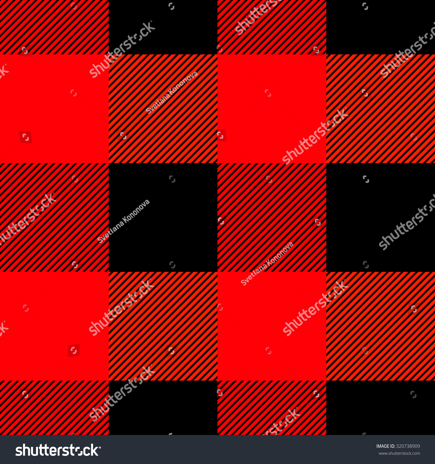 Checkered Seamless Textile Pattern Red Black Stock Vector (Royalty Free ...