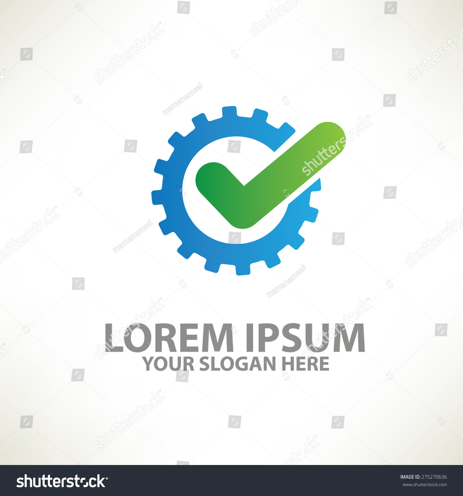 Checking Logo Template Design On Clean Stock Vector (Royalty Free ...