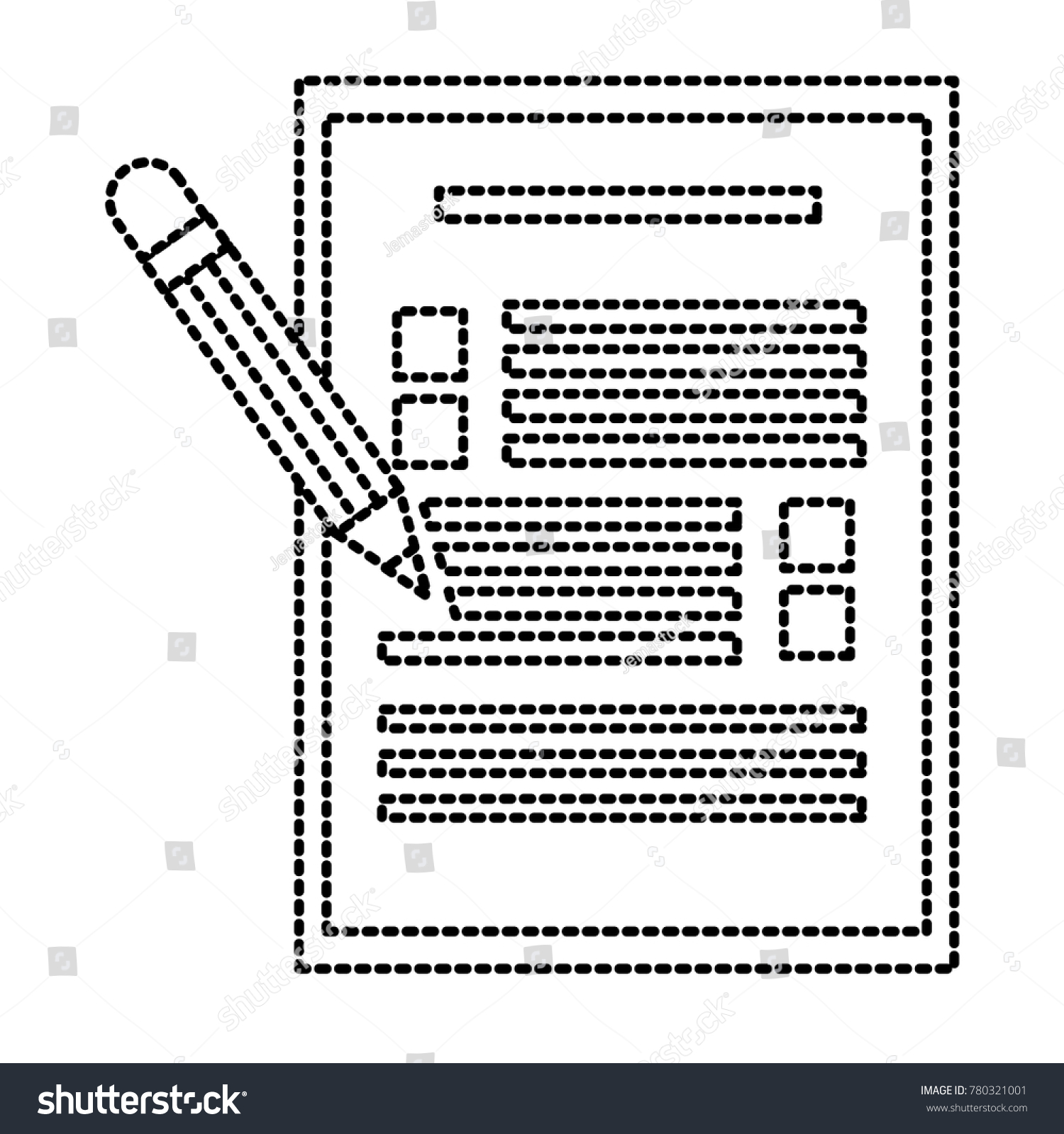 Checklist Pencil Stock Vector (Royalty Free) 780321001 | Shutterstock