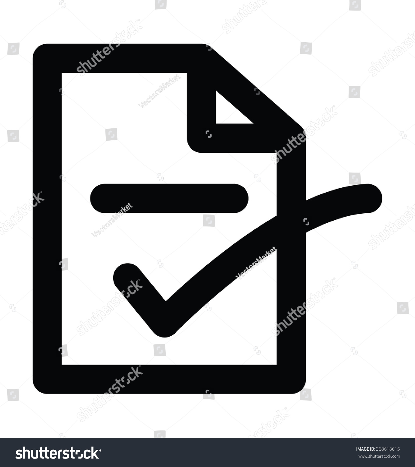 Checklist Bold Line Vector Icon Stock Vector (Royalty Free) 368618615
