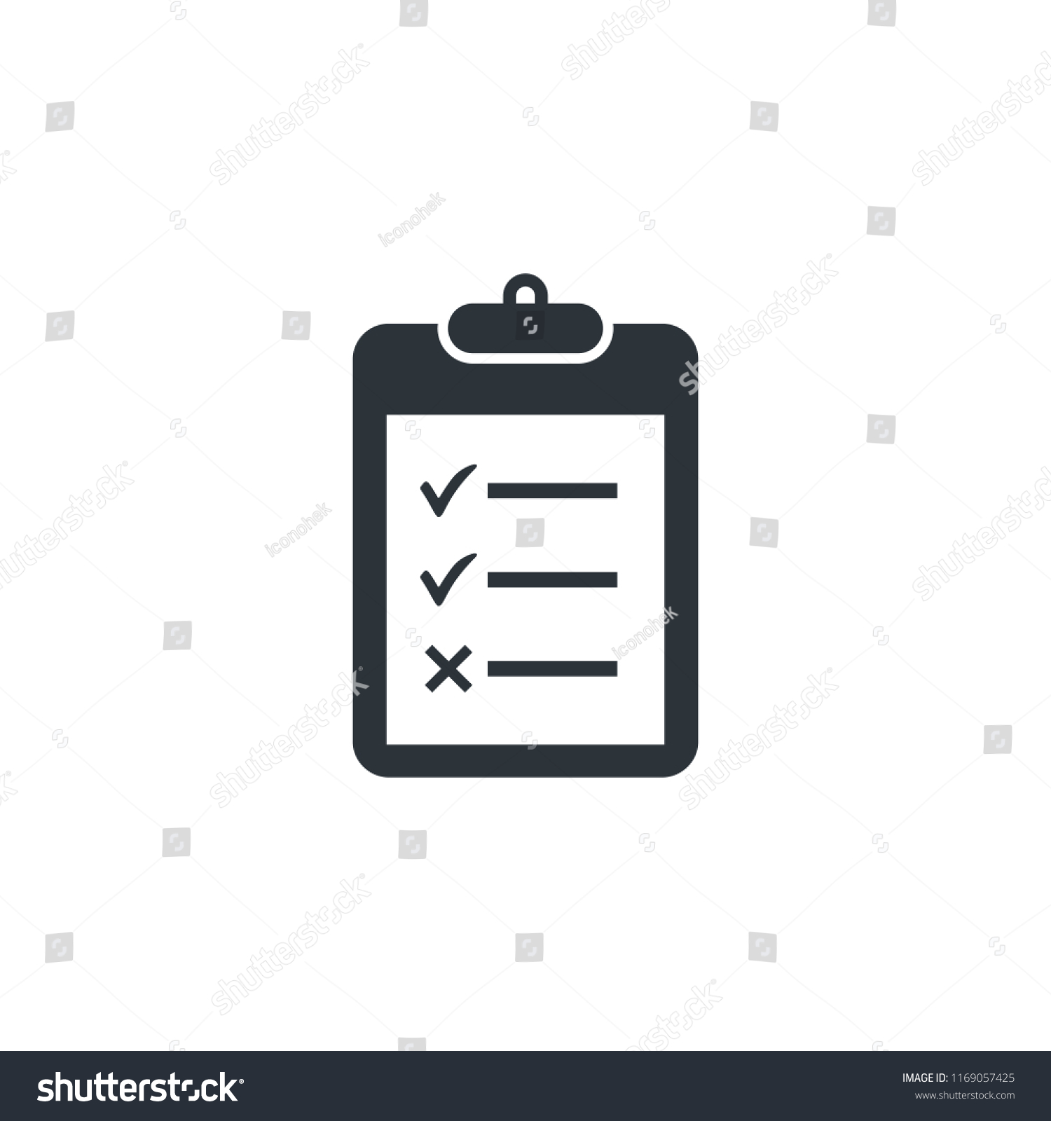 Checklist Checkboard Icon Vector: vector de stock (libre de regalías ...