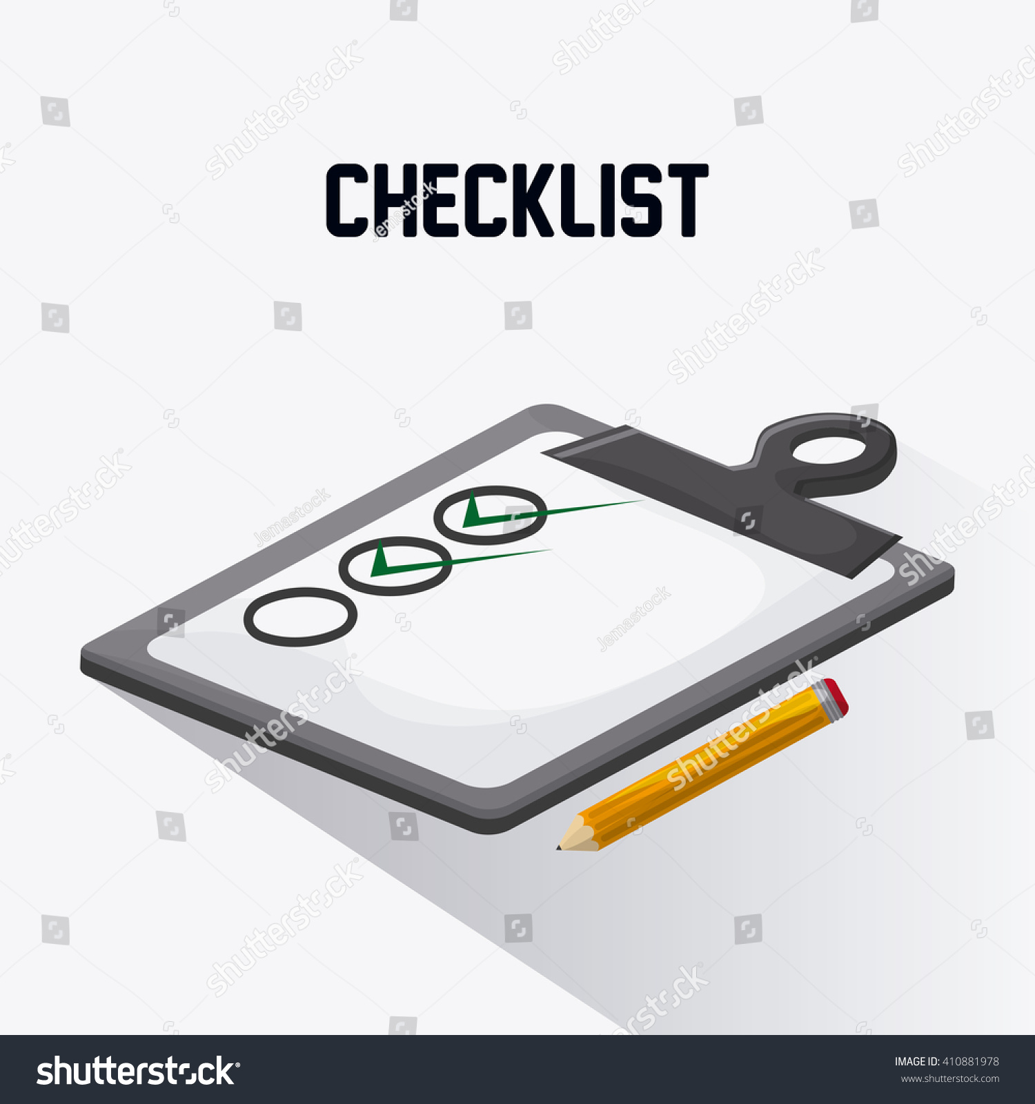 Checklist Design Flat Illustration Vector Illustration Stock Vector ...