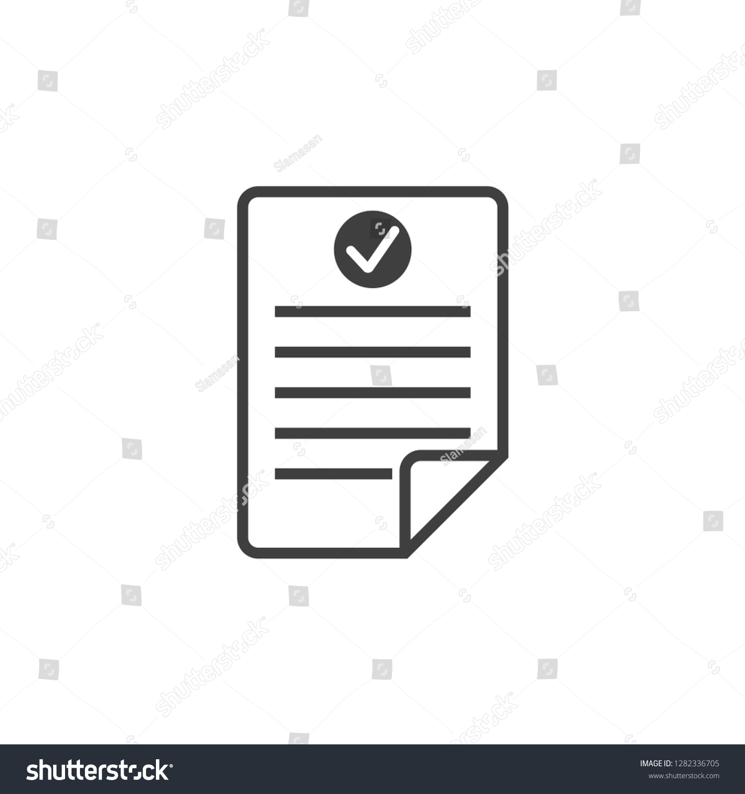 Checklist Document Icon Graphic Design Template Stock Vector (Royalty ...