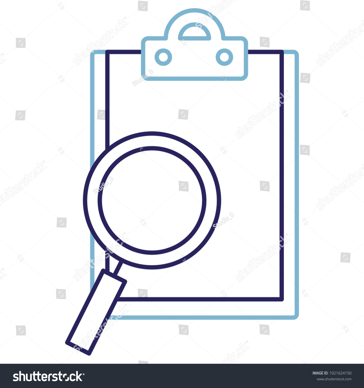 Checklist Document Magnifying Glass Stock Vector (Royalty Free ...