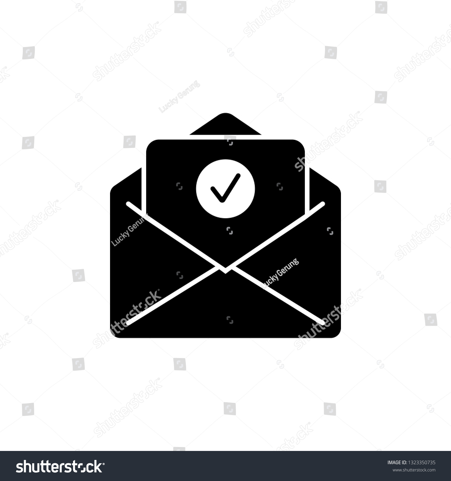 Checklist Email Icon Vector Stock Vector (Royalty Free) 1323350735 ...