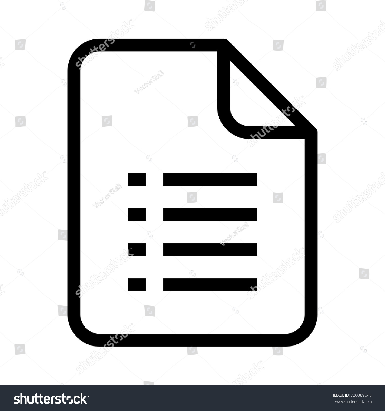 Checklist File Icon Stock Vector (Royalty Free) 720389548 | Shutterstock