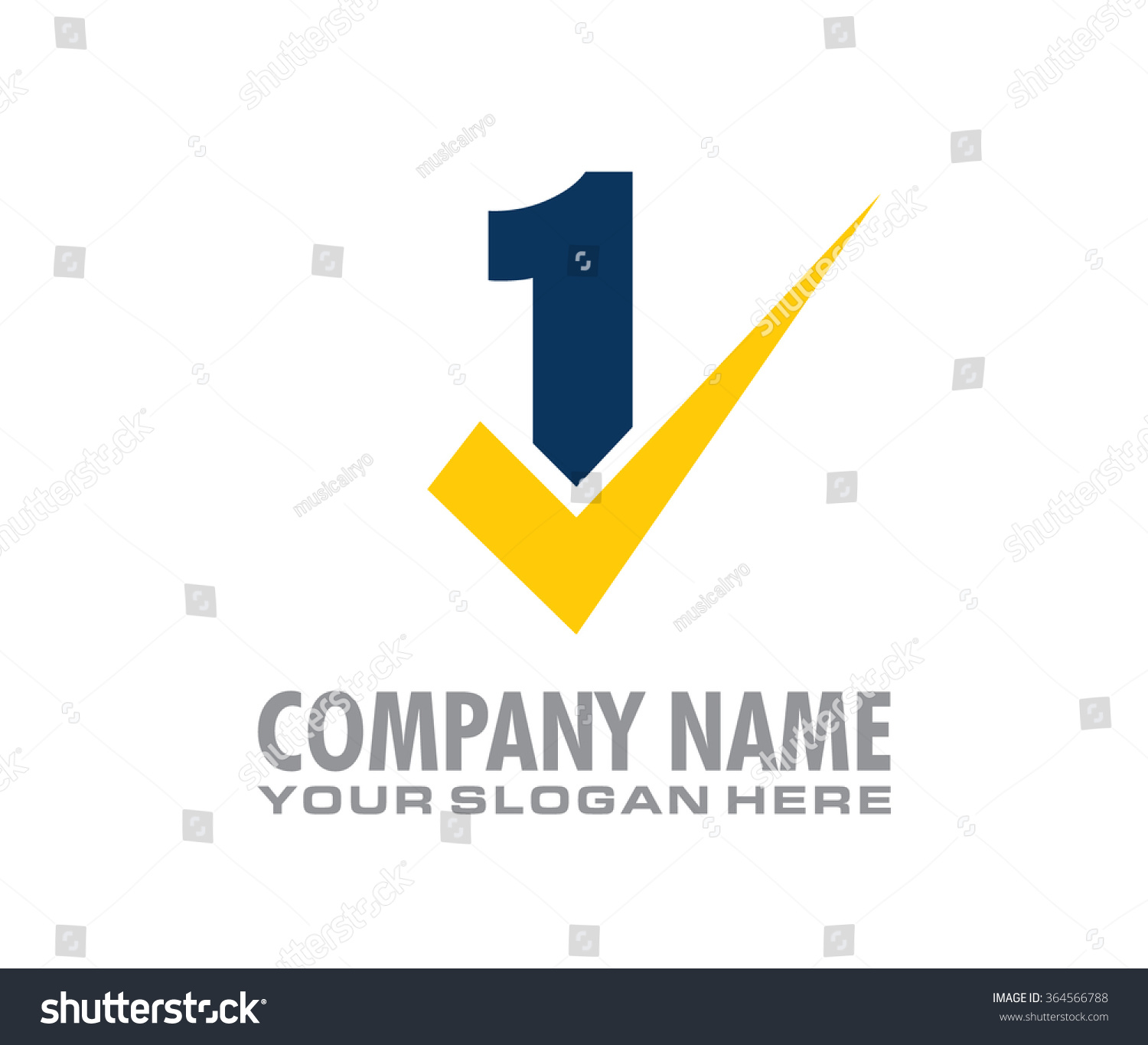 Checklist First One Number Image Icon Stock Vector (Royalty Free) 364566788