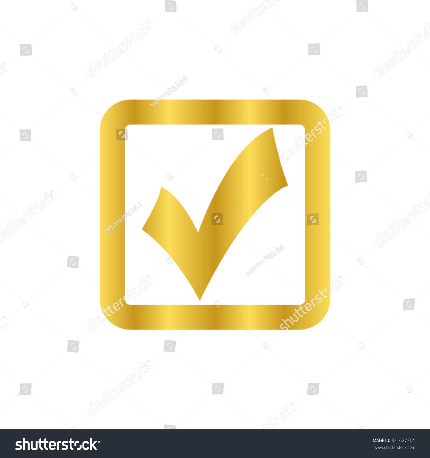 Checklist Gold Vector Icon Stock Vector (Royalty Free) 331627364