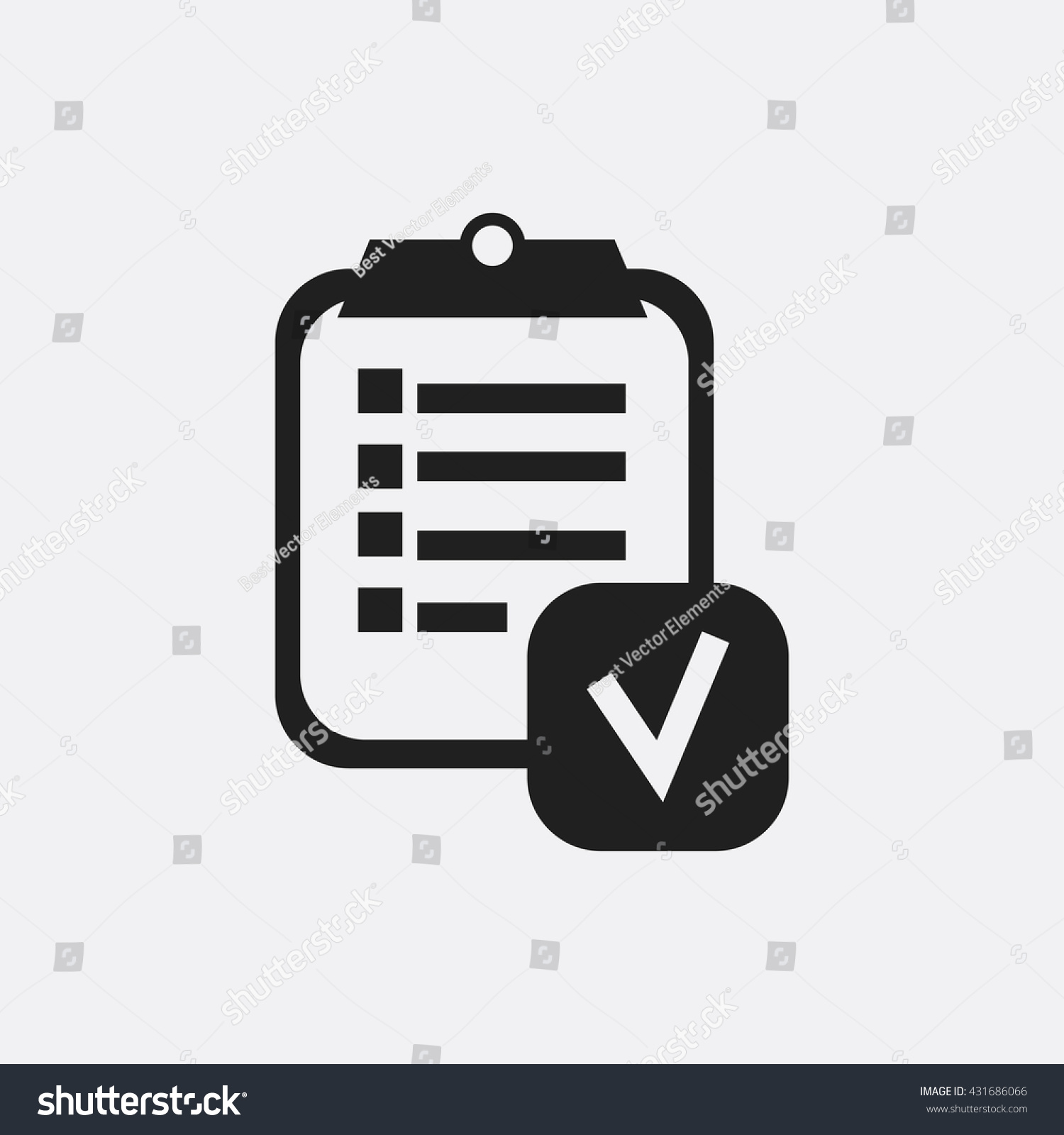 Checklist Icon Stock Vector (Royalty Free) 431686066