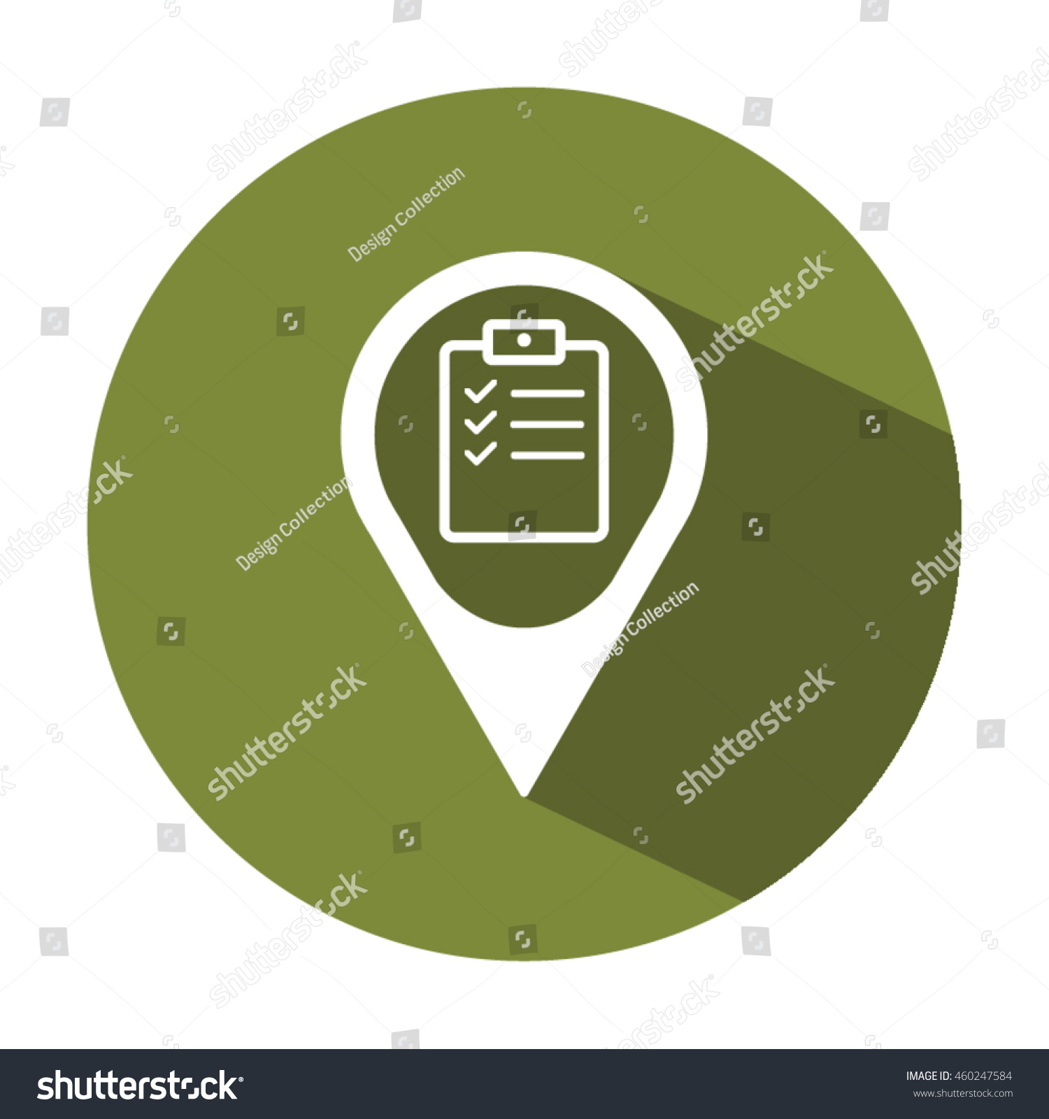 Checklist Icon Flat Design Stock Vector (Royalty Free) 460247584 ...