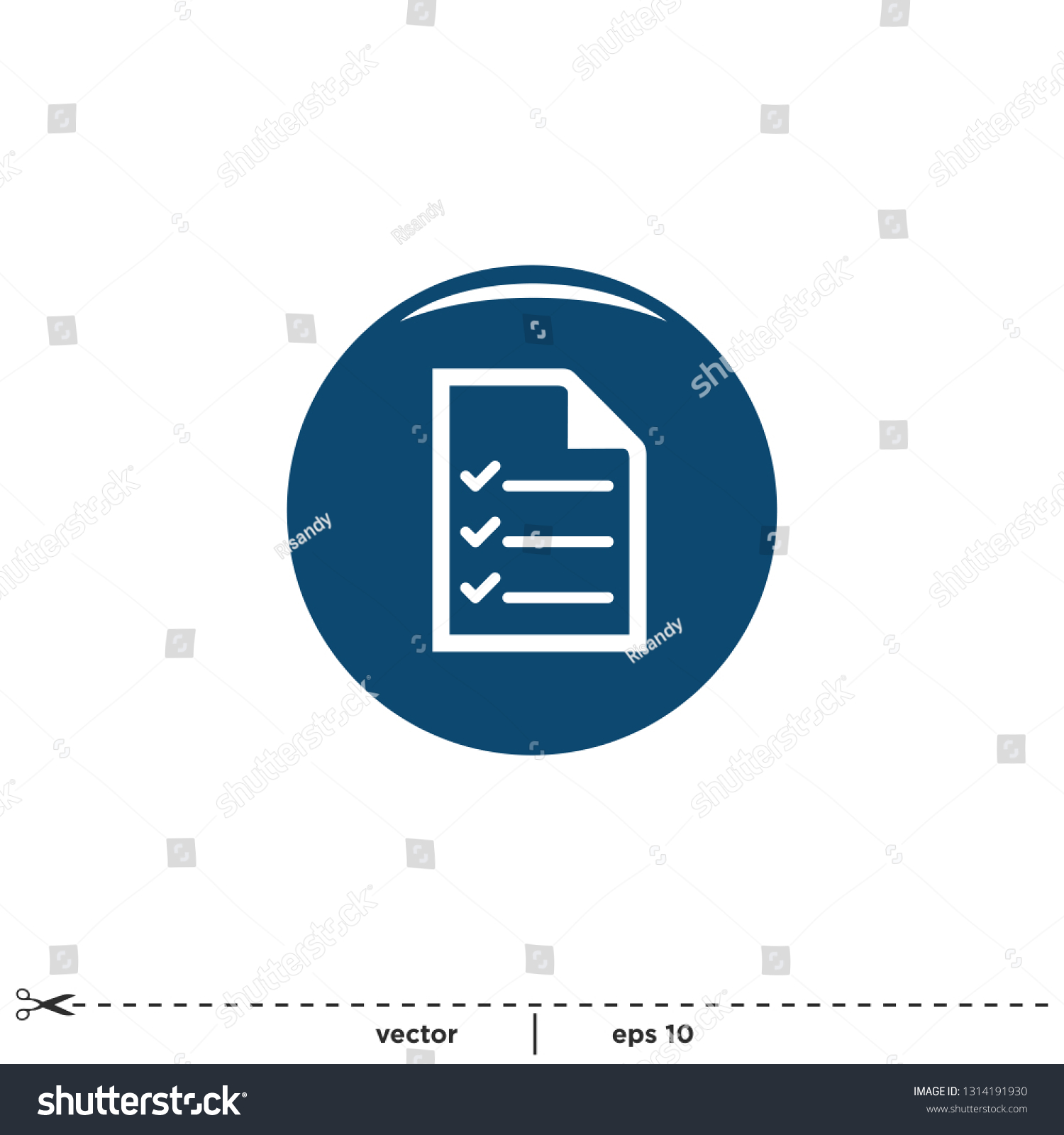 Checklist Icon Symbol Stock Vector (Royalty Free) 1314191930 | Shutterstock