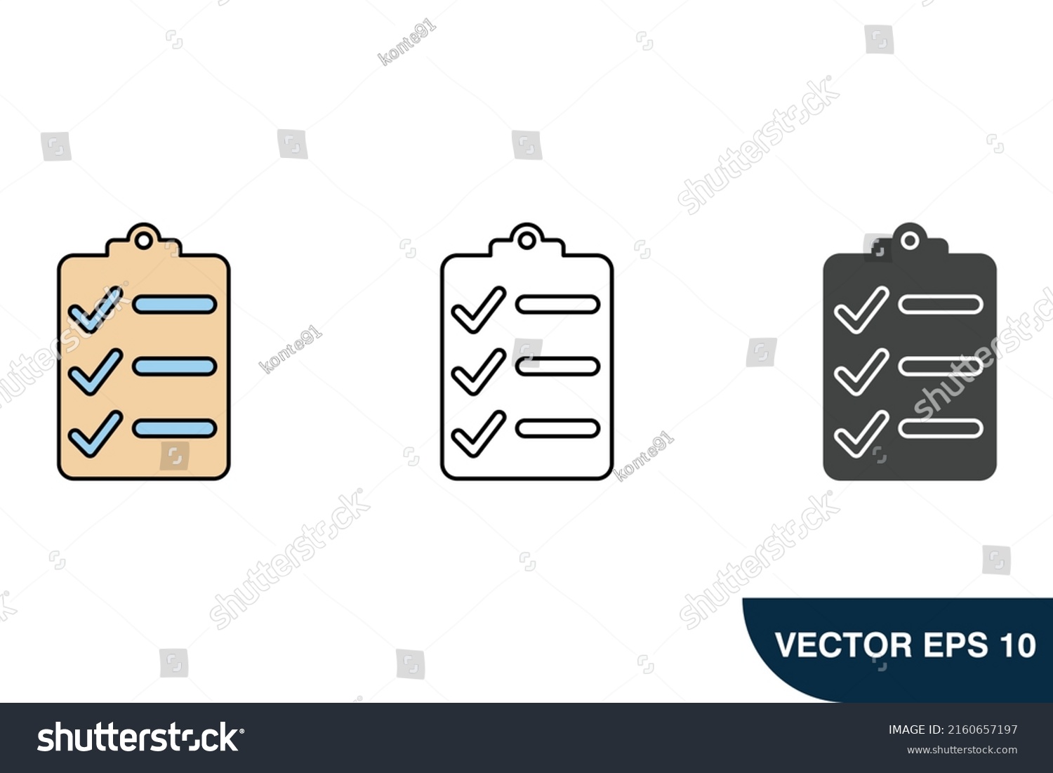 Checklist Icons Symbol Vector Elements Infographic Stock Vector ...