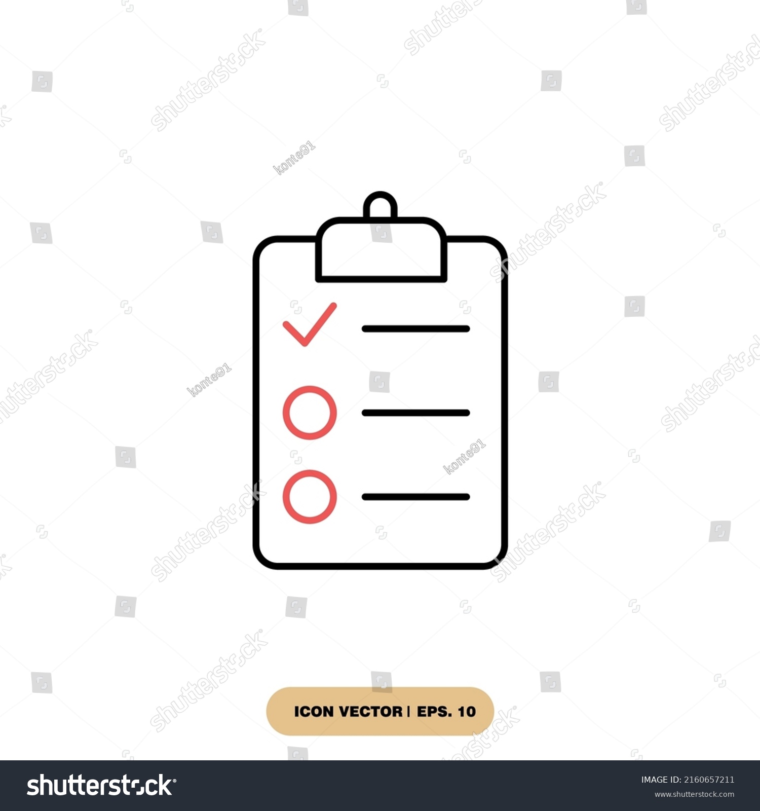 Checklist Icons Symbol Vector Elements Infographic Stock Vector ...