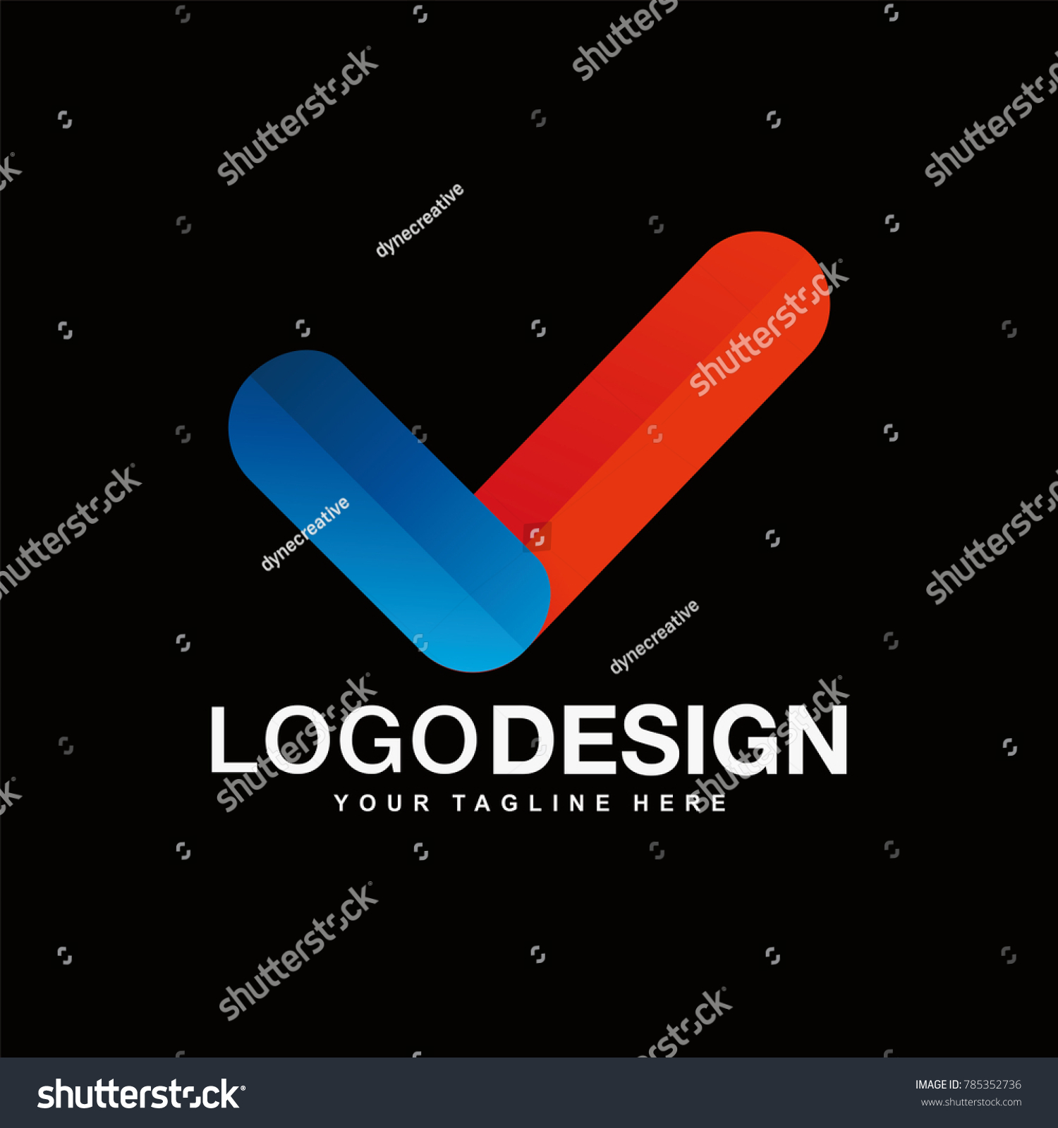Checklist Logo Design Stock Vector (Royalty Free) 785352736