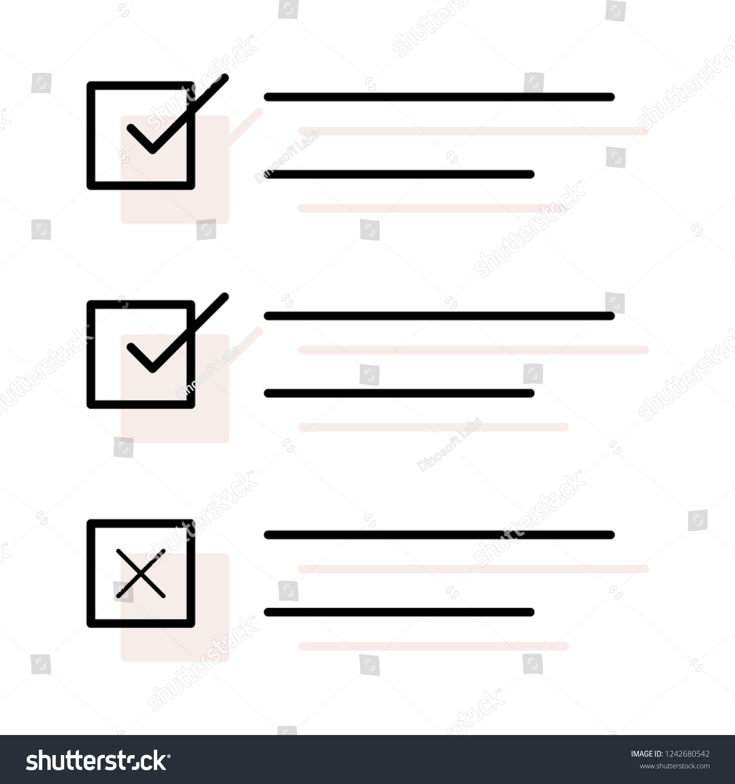 Checklist Option Tick Stock Vector (Royalty Free) 1242680542