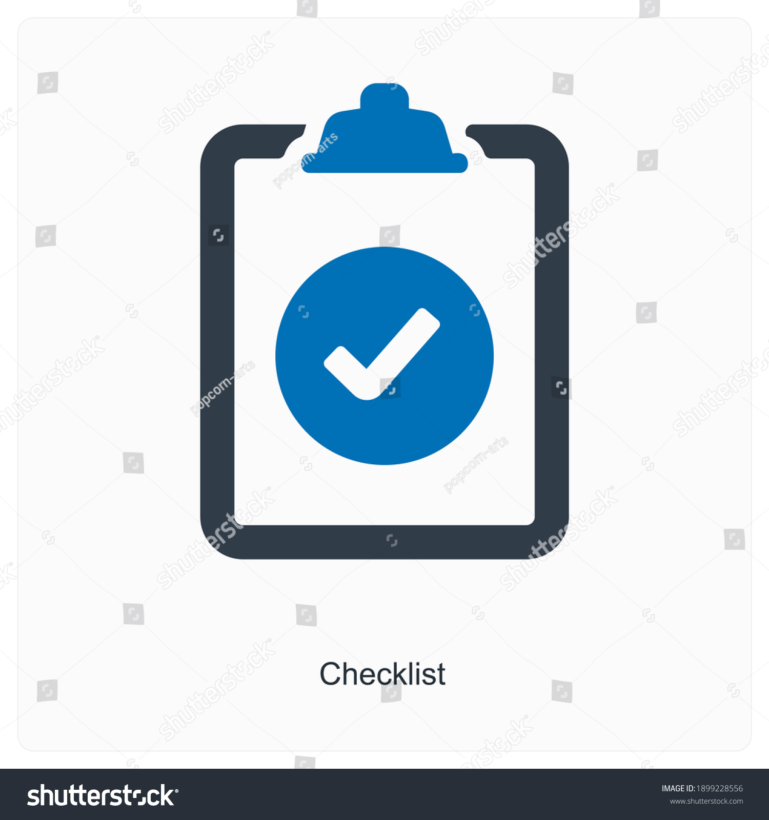 Checklist Record Icon Concept Stock Vector (Royalty Free) 1899228556 ...