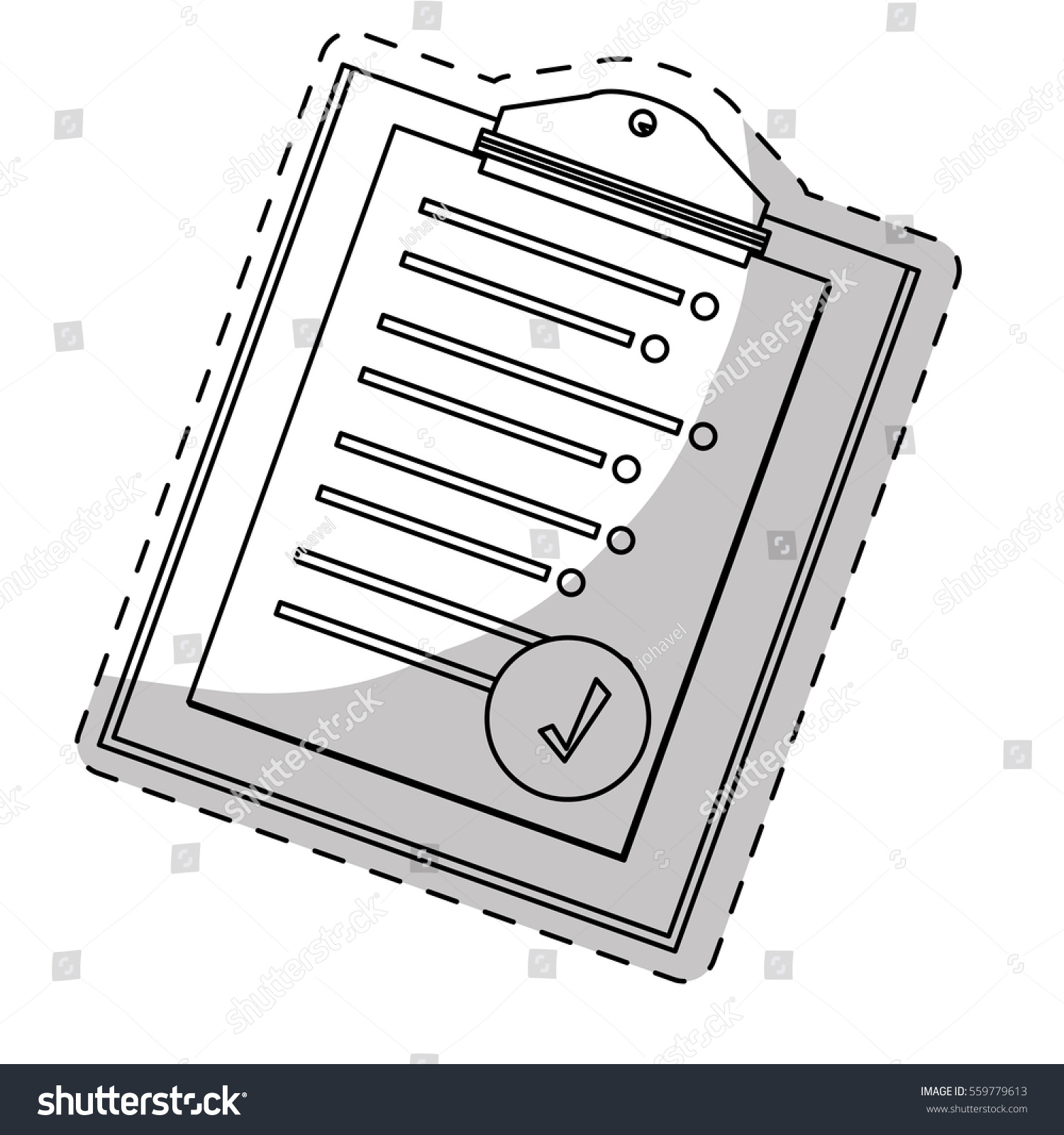 Checklist Page Over White Background Vector Stock Vector (Royalty Free ...