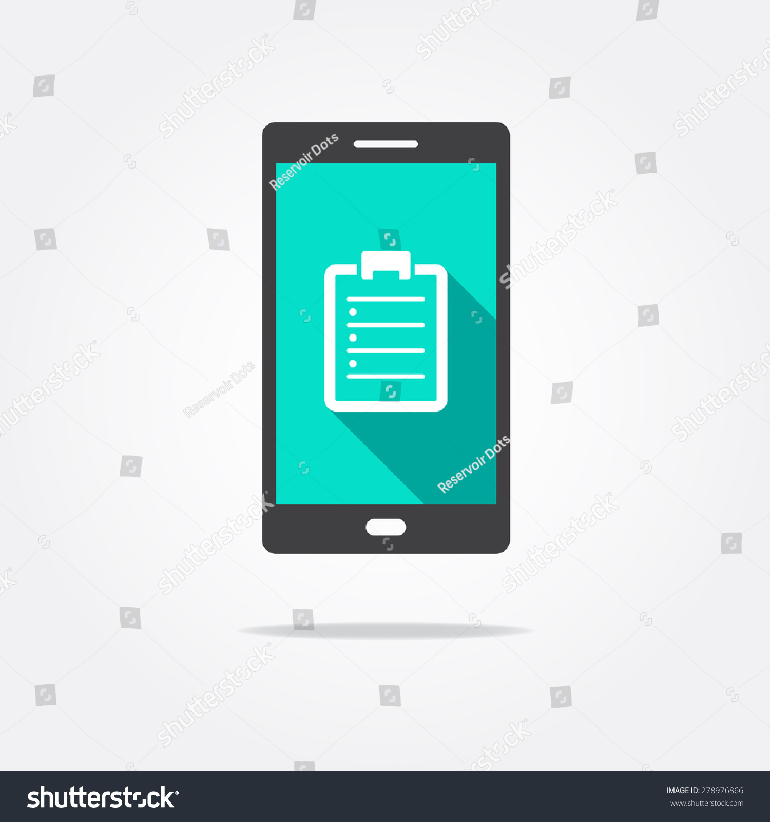 Checklist Phone Icon Stock Vector (Royalty Free) 278976866