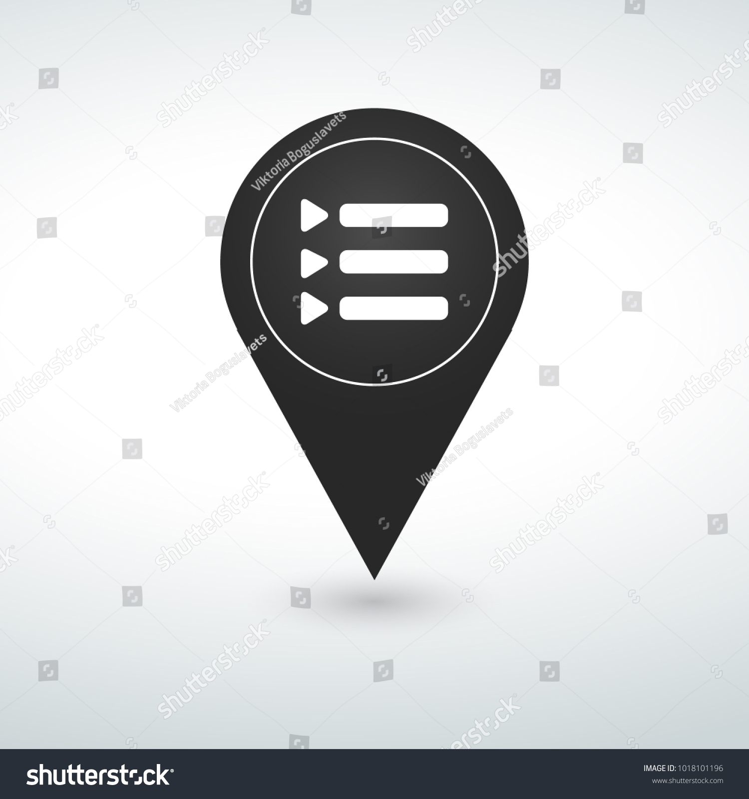 Checklist Pin Map Pin Icon Stock Vector (Royalty Free) 1018101196 ...