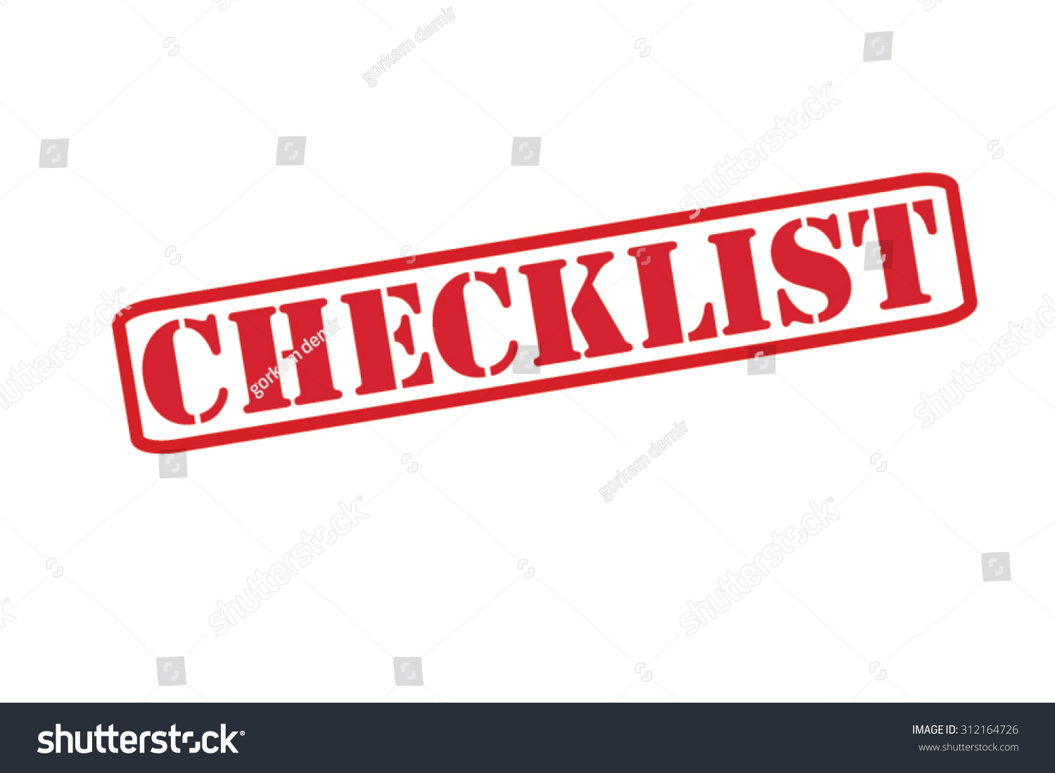 Checklist Red Rubber Stamp Vector Over Stock Vector (Royalty Free ...