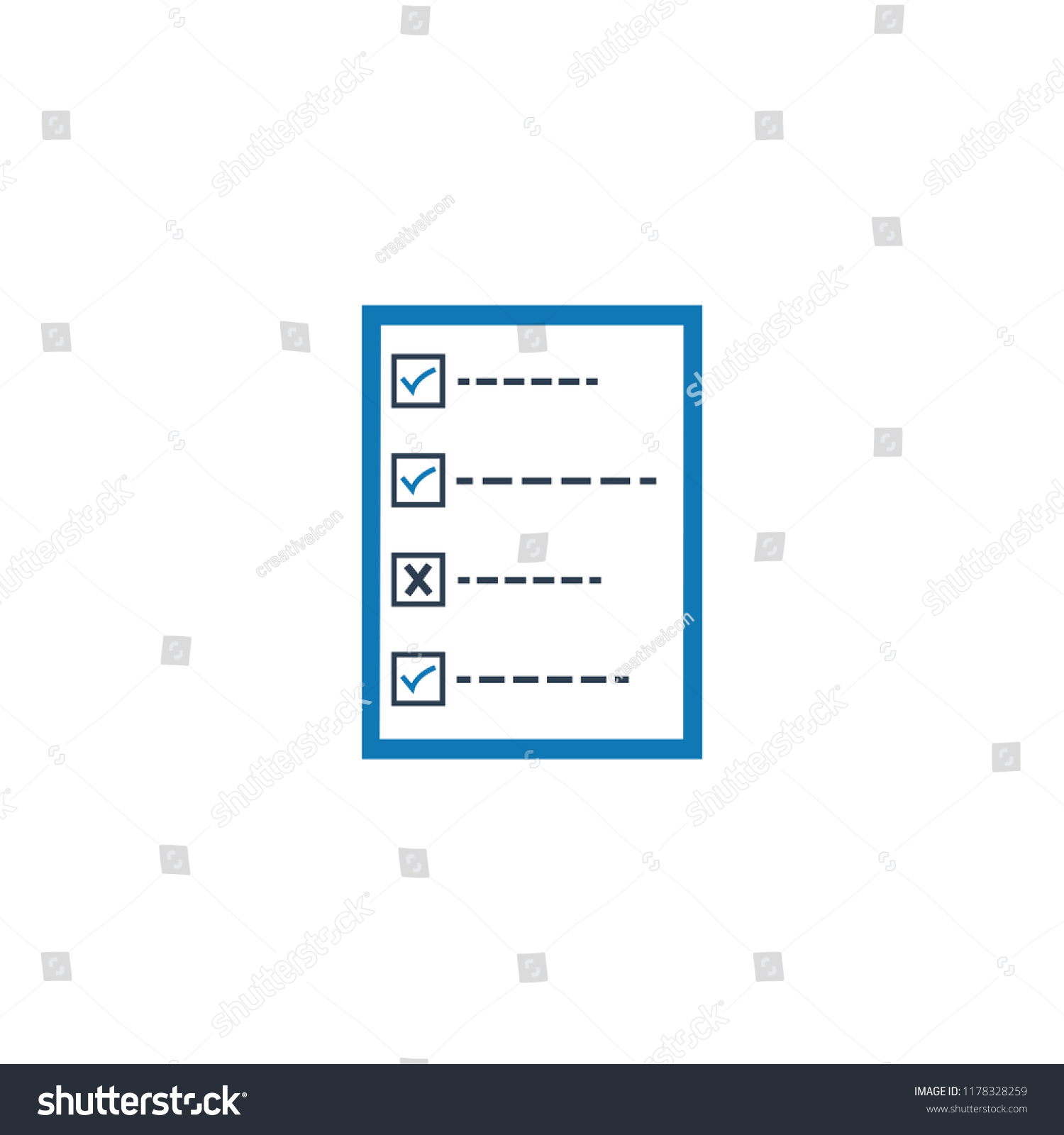 Checklist Report Icon Stock Vector (Royalty Free) 1178328259