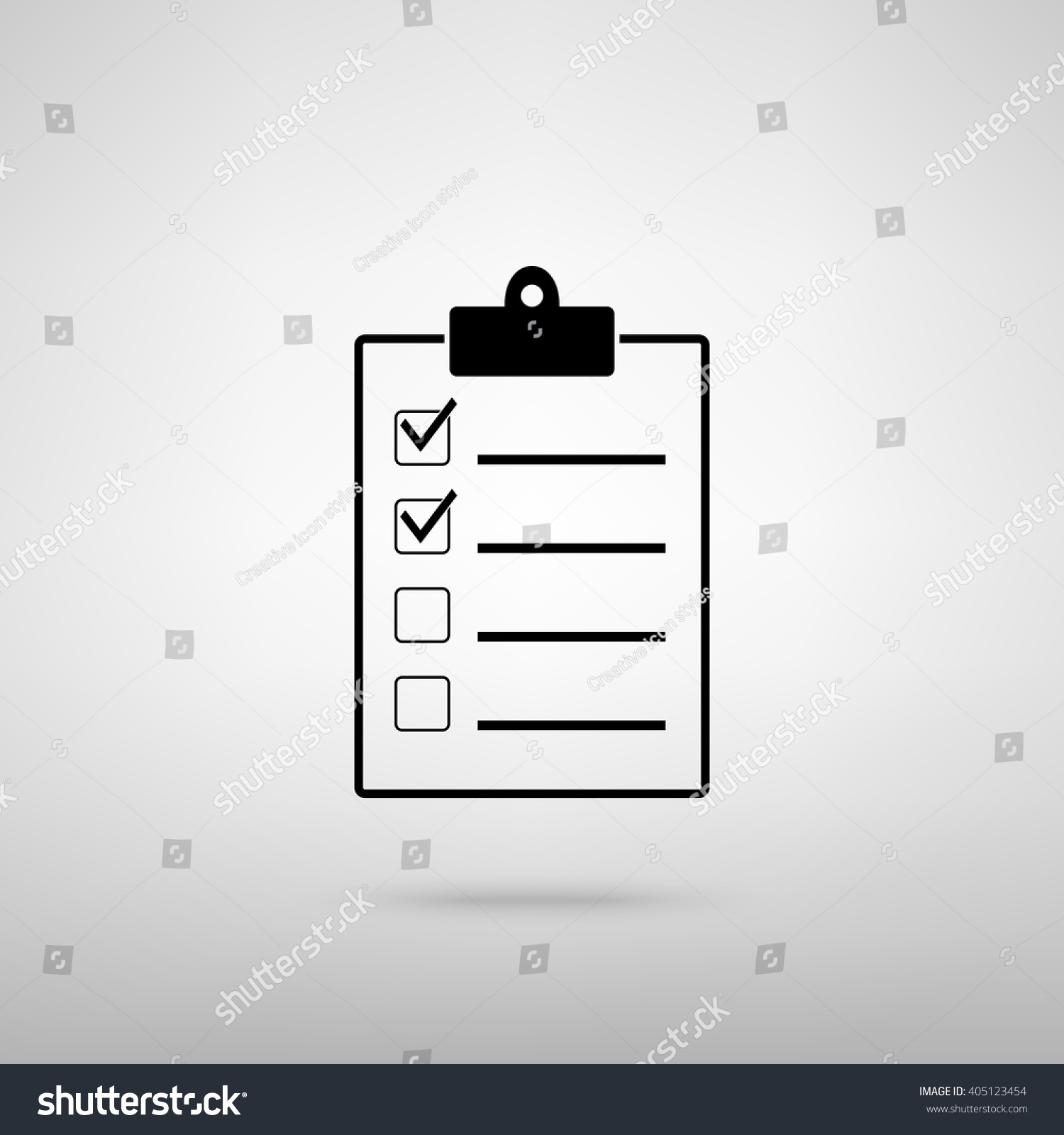 Checklist Sign Vector Illustration Stock Vector (Royalty Free) 405123454