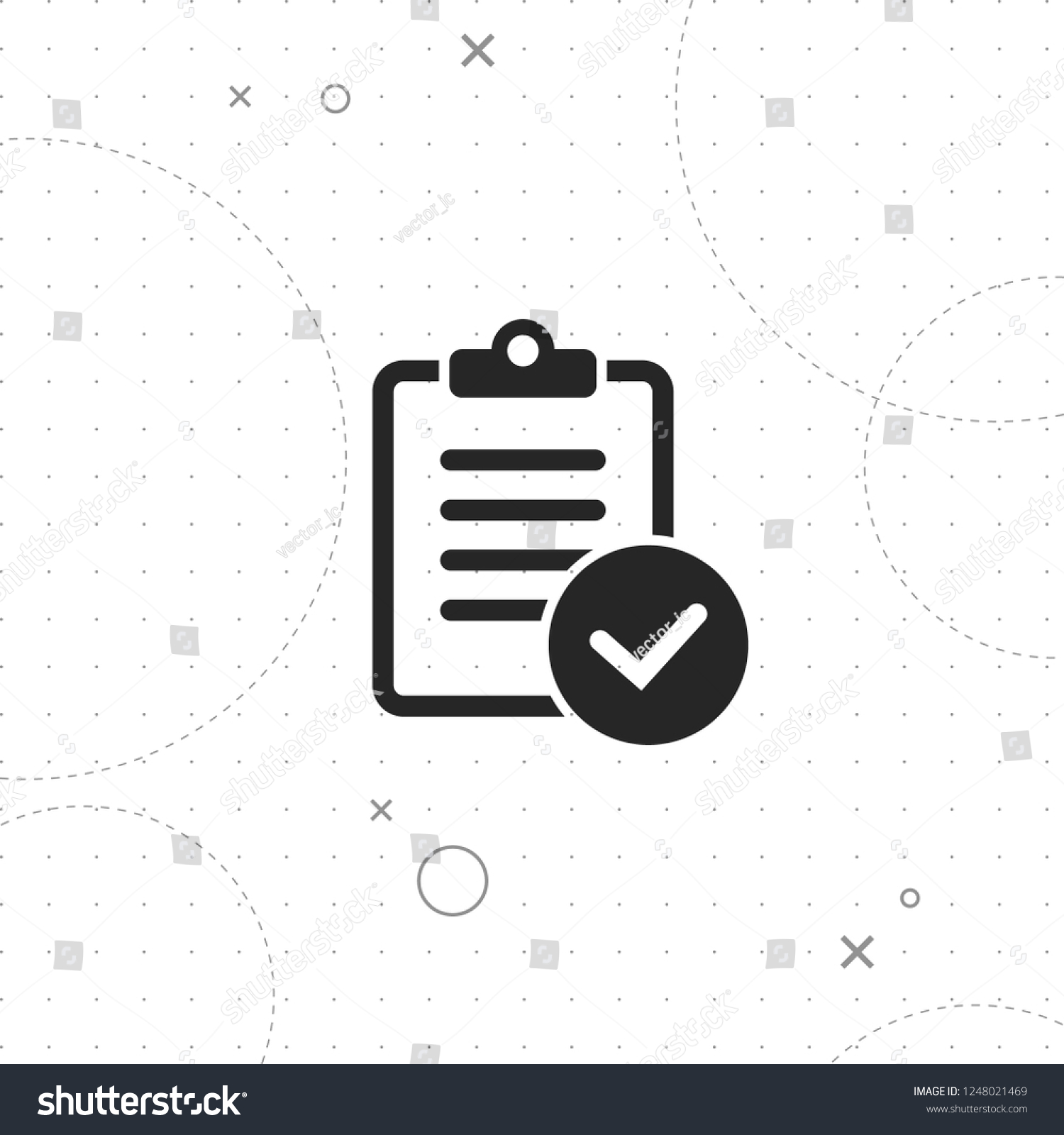 Checklist Symbol Vector Best Flat Icon Stock Vector (Royalty Free ...