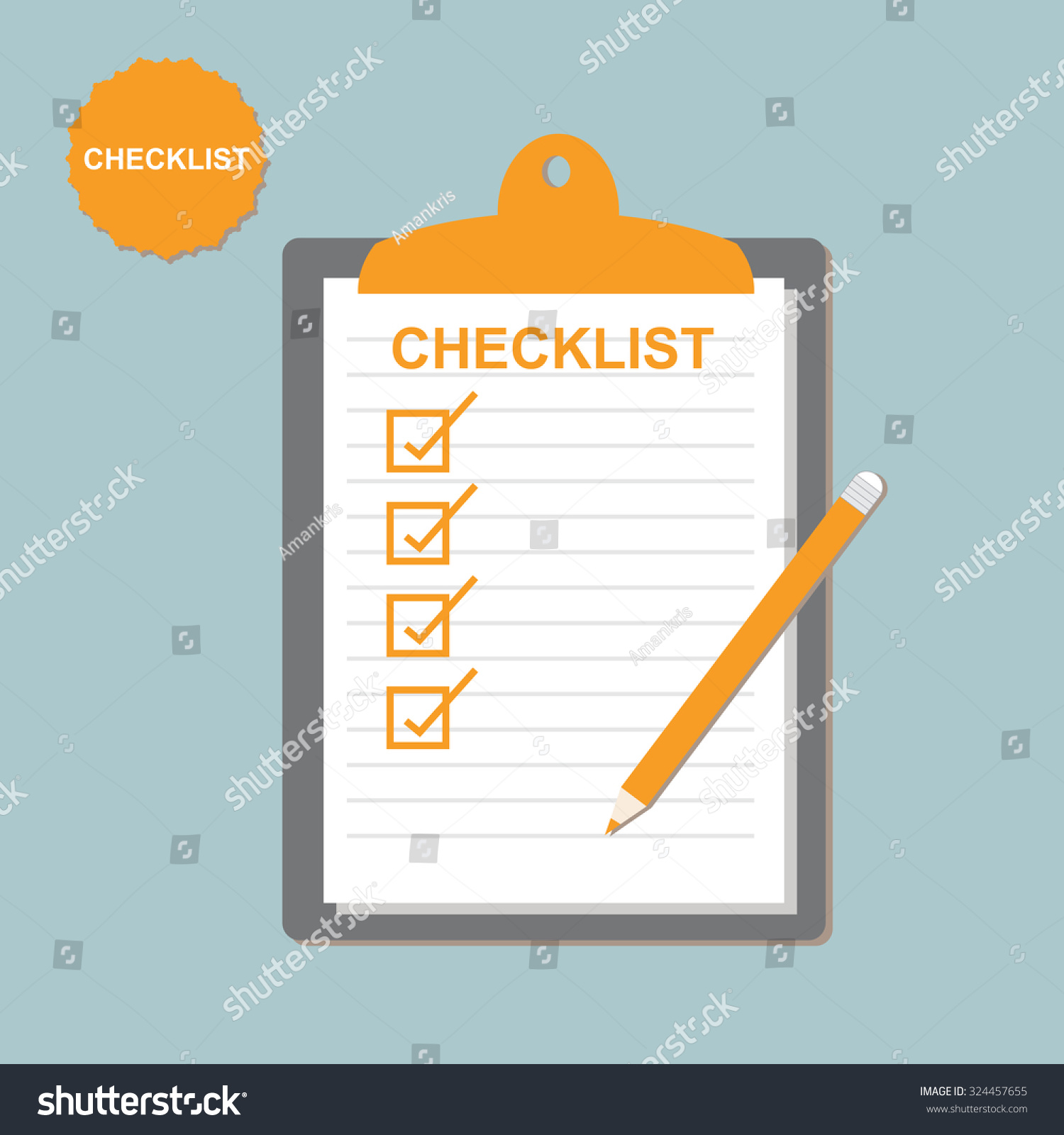 Checklist Vector Stock Vector (Royalty Free) 324457655