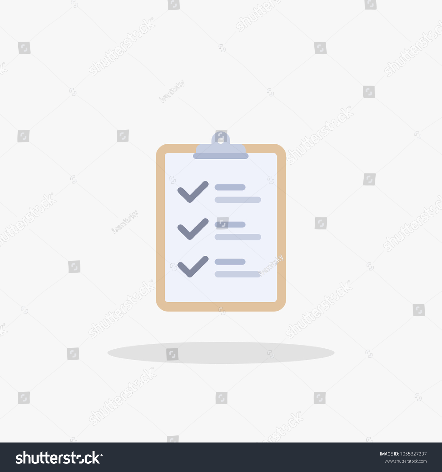Checklist Vector Icon Check Mark List Stock Vector (Royalty Free ...