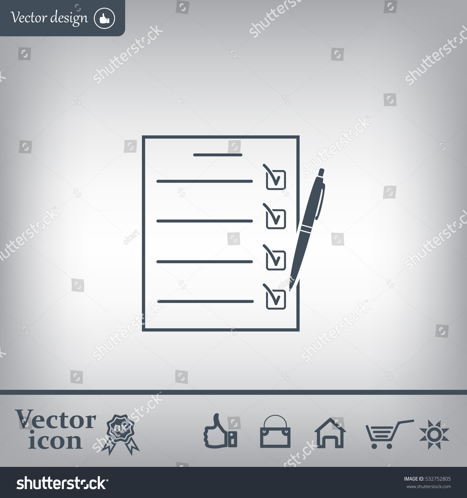 Checklist Vector Illustration Stock Vector (Royalty Free) 532752805 ...