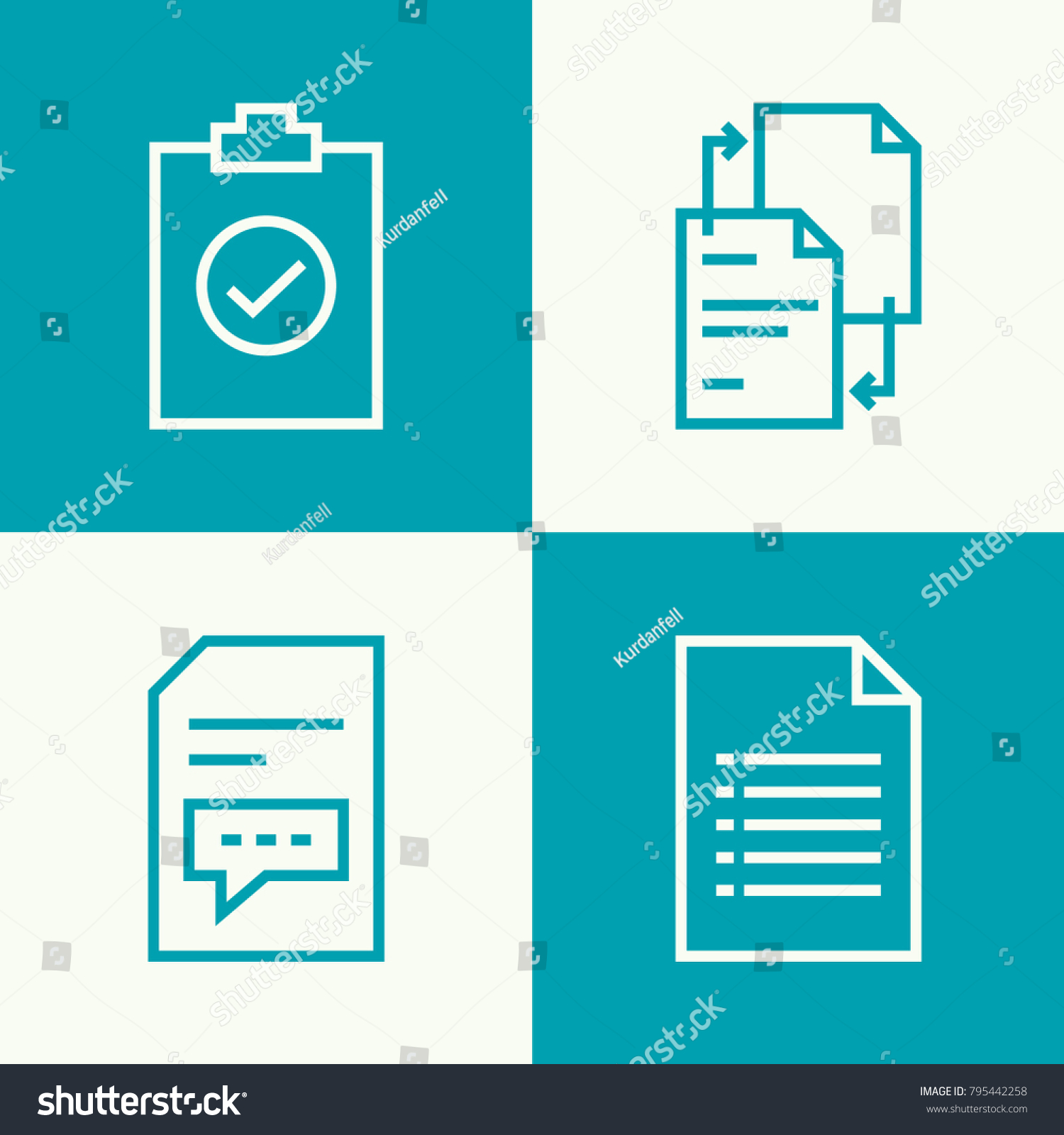 Checkmark Checkbox Document Vector Sign Stock Vector (Royalty Free ...