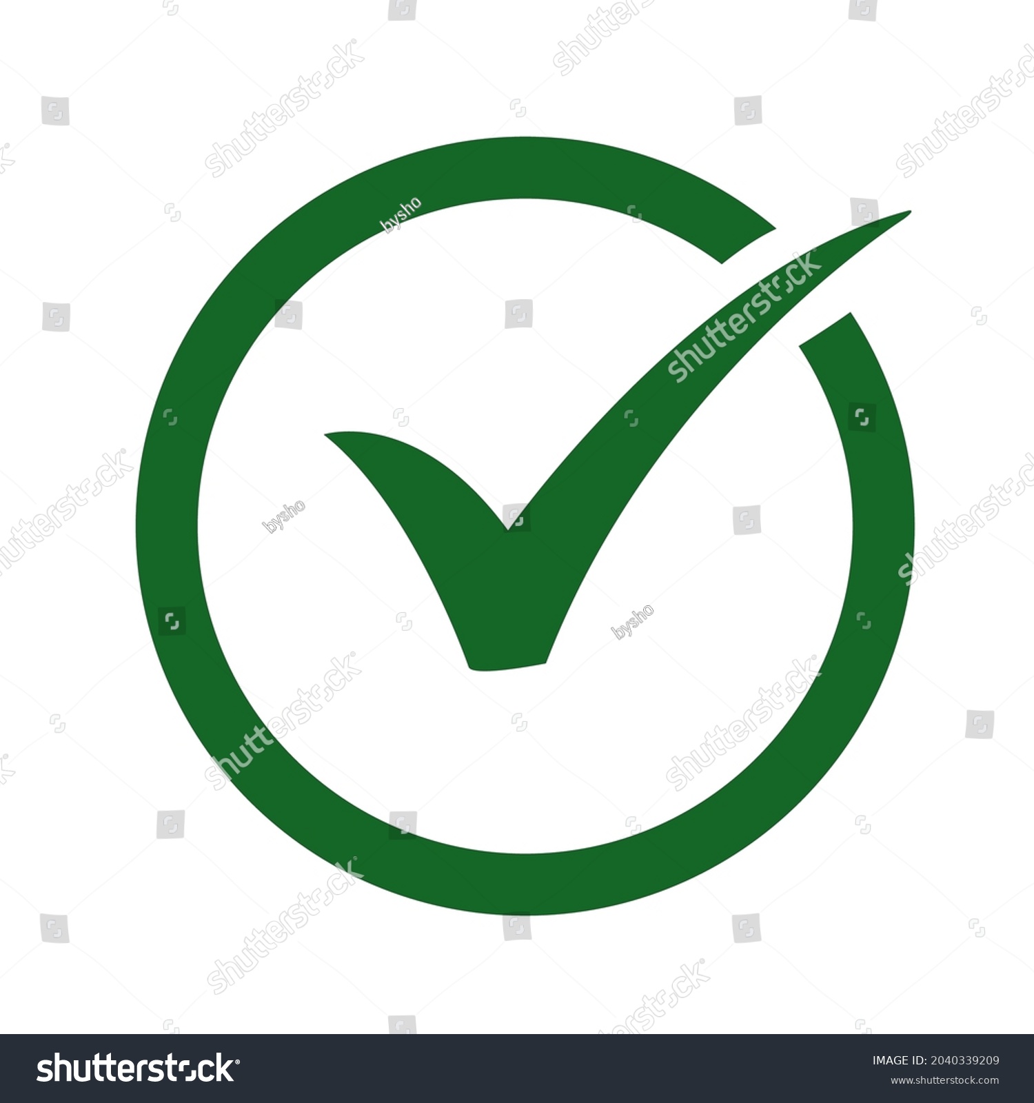 Checkmark Green Icon Symbol Vector Stock Vector (Royalty Free ...