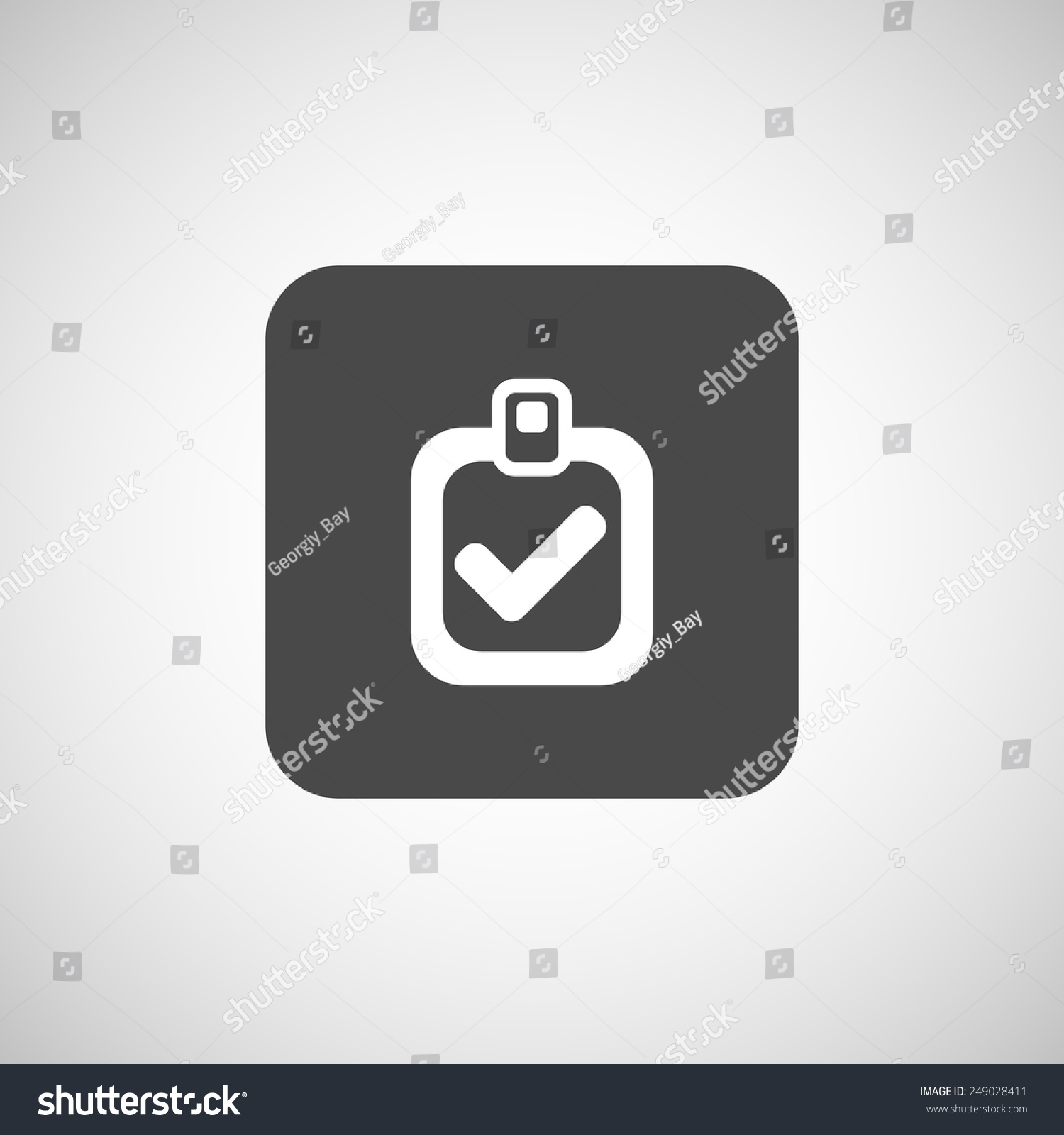 Checkmark Icon Test Form Mark Tick Stock Vector (Royalty Free) 249028411