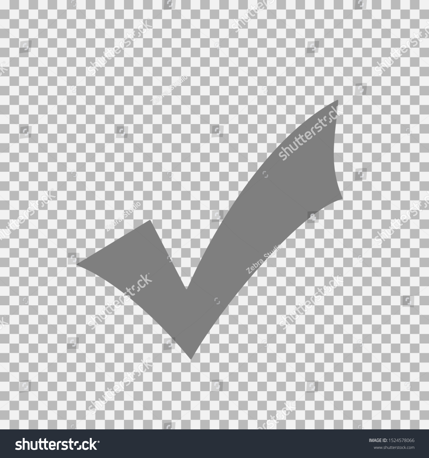 Checkmark Icon Vector On Transparent Background Stock Vector (Royalty ...