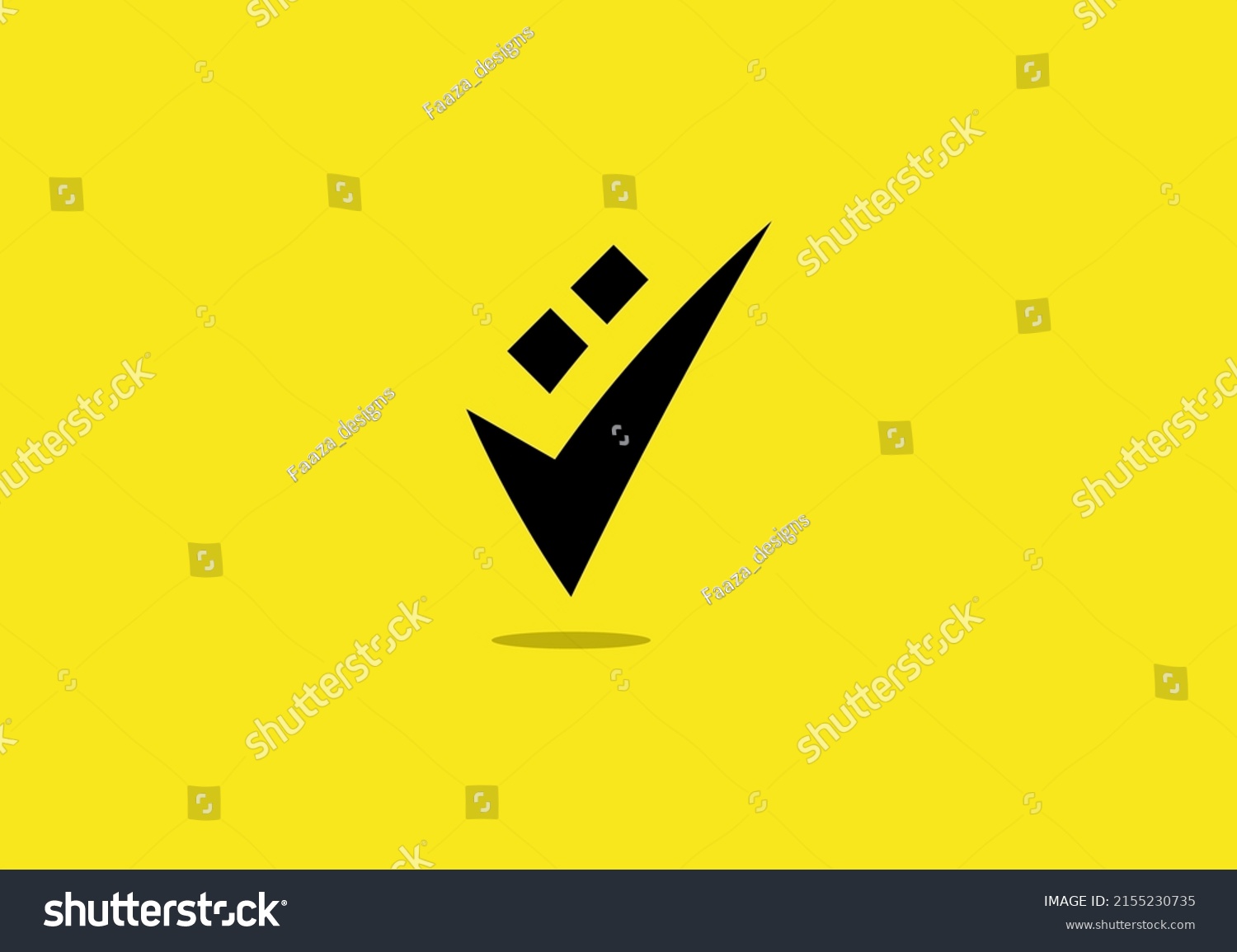 Checkmark Location Down Arrow Symbol Stock Vector (Royalty Free ...