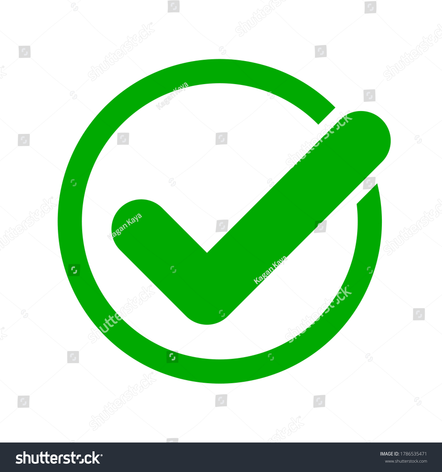 Checkmark Sign Green Circle Vector Image Stock Vector (Royalty Free ...