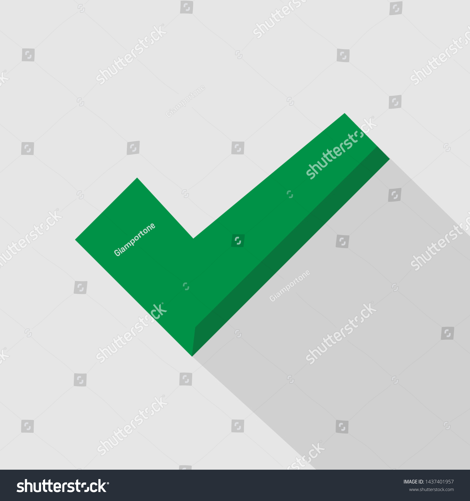Checkmark Tick Ok Check Vector Icon Stock Vector (Royalty Free ...